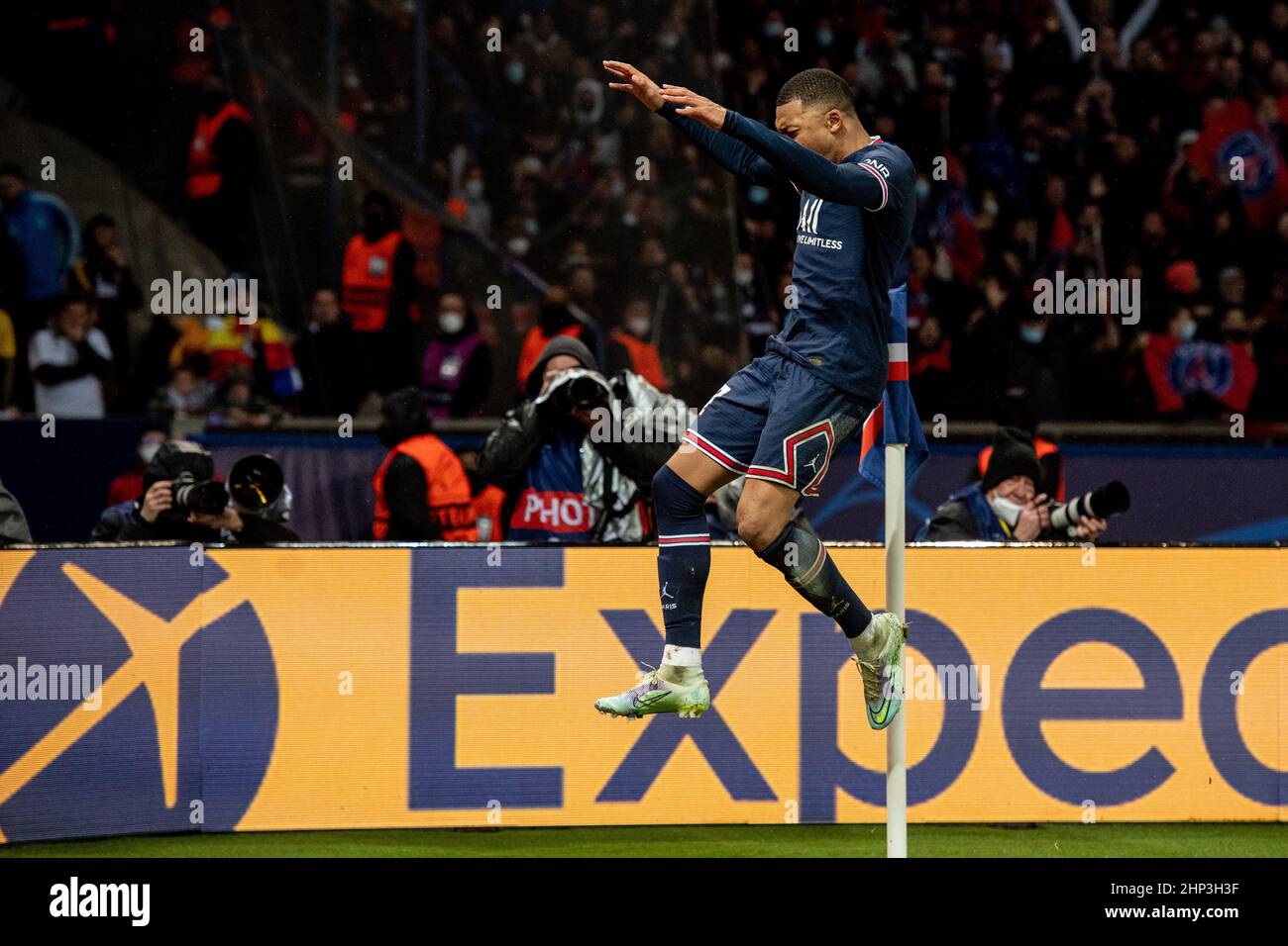PARIS, FRANCE - FEBRUARY 15: Kylian Mbappe of Paris Saint-Germain ...