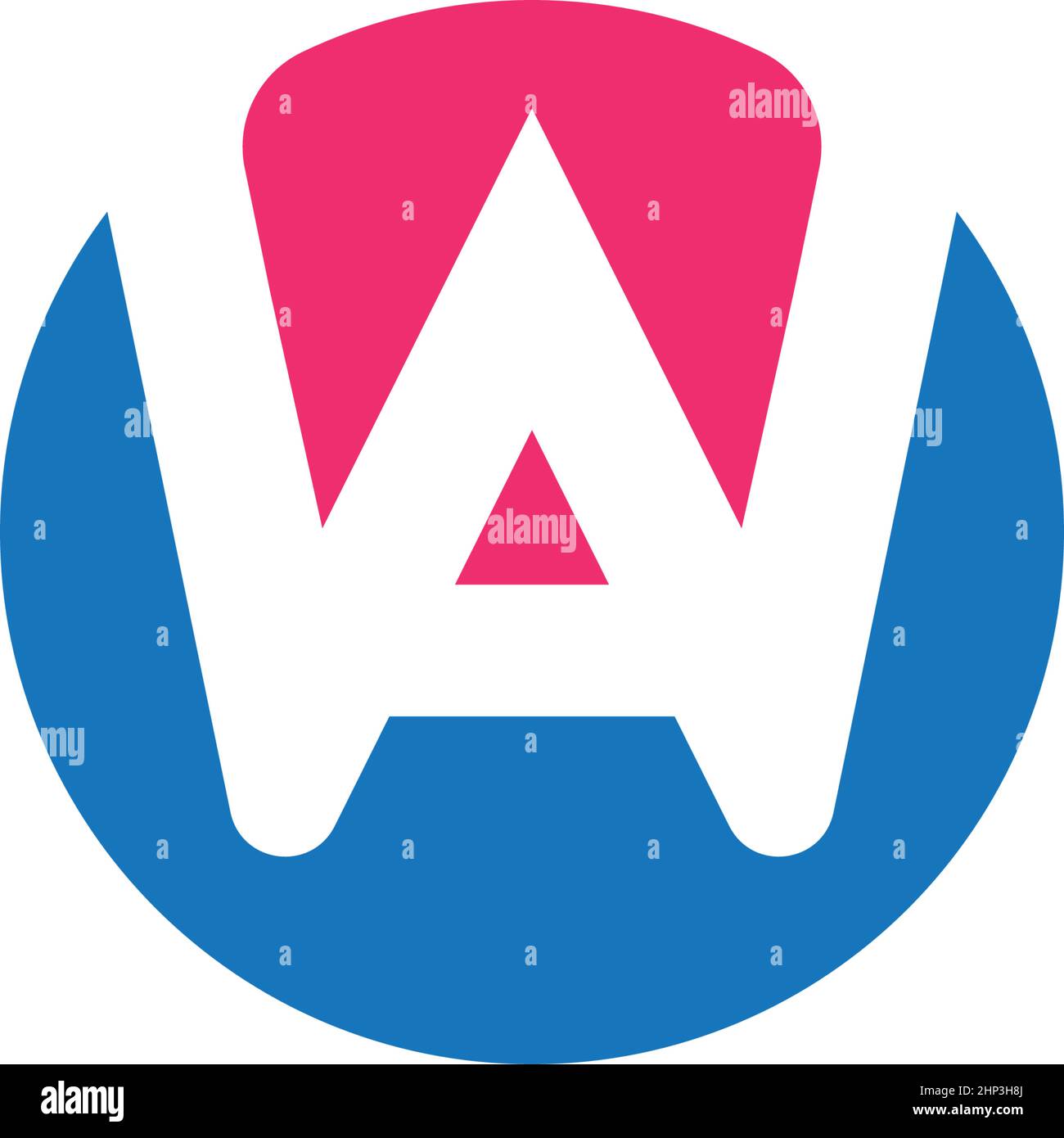 aw letter icon vector illustration design template Stock Vector Image ...