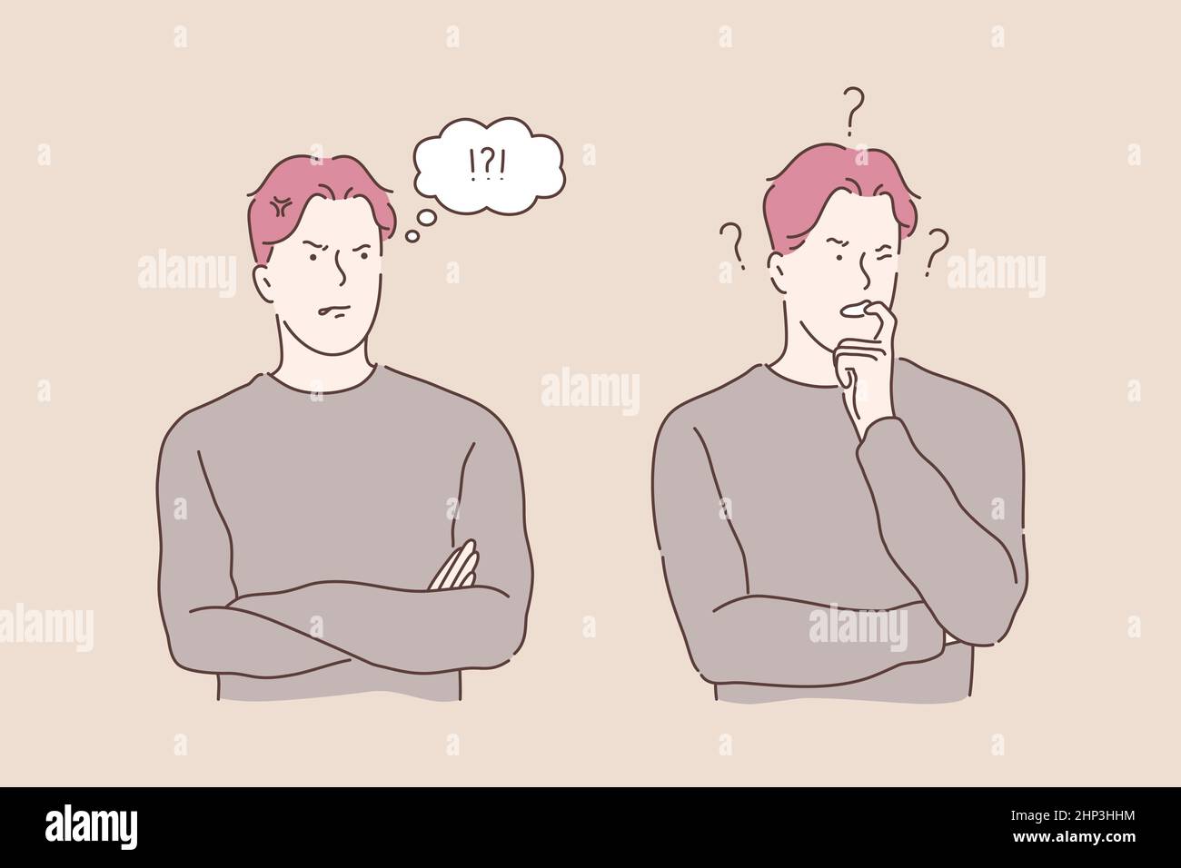 Grimace facial expression Stock Vector Images - Alamy