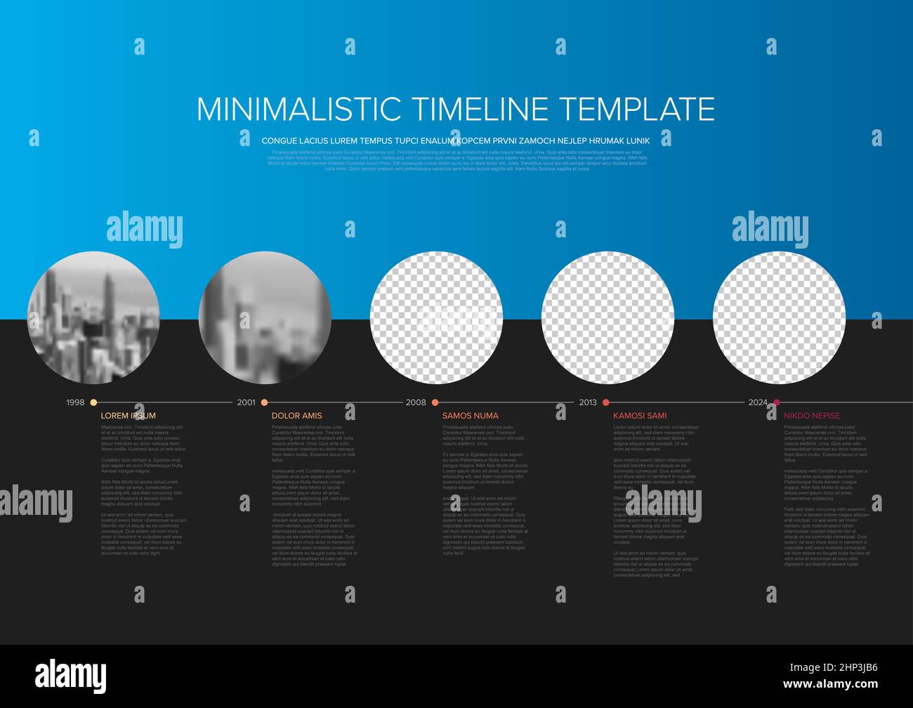 Vector Infographic simple minimalistic timeline template made from ...