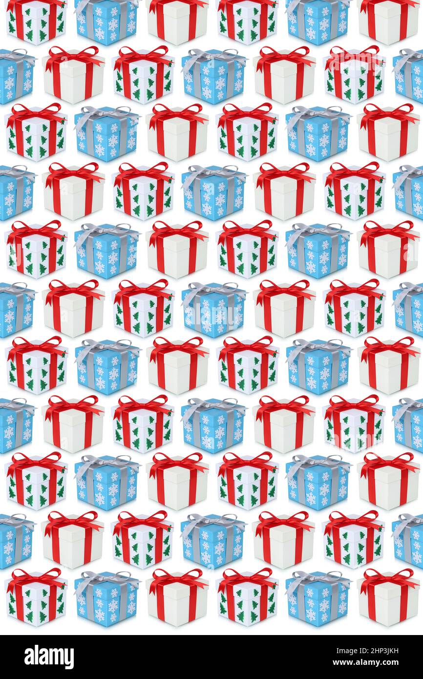 Christmas gifts gift box present background many presents portrait ...