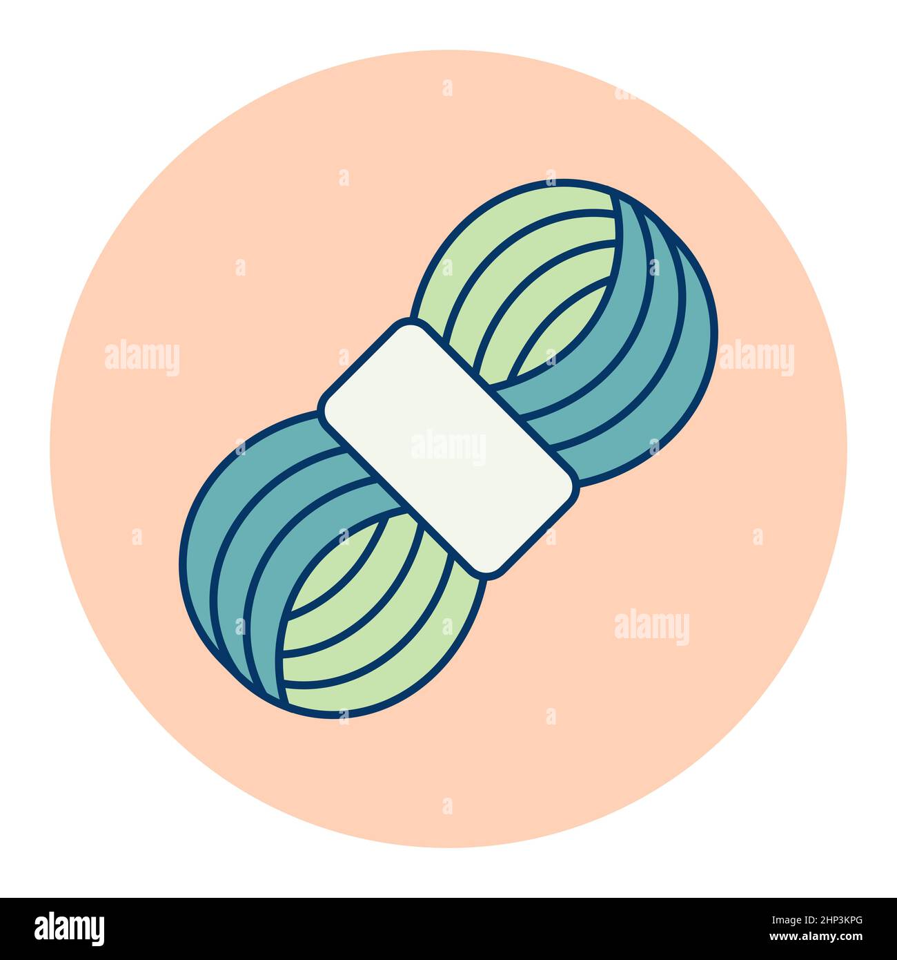 Roll of yarn flat icon. Farm animal sign. Graph symbol for your web ...