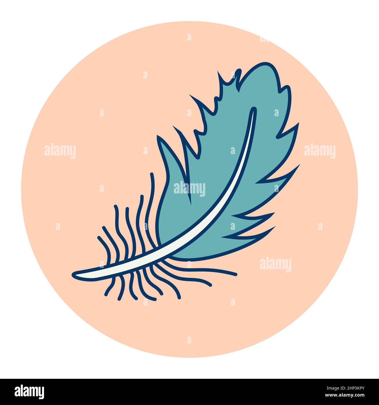 Feather flat icon. Farm animal sign. Graph symbol for your web site ...