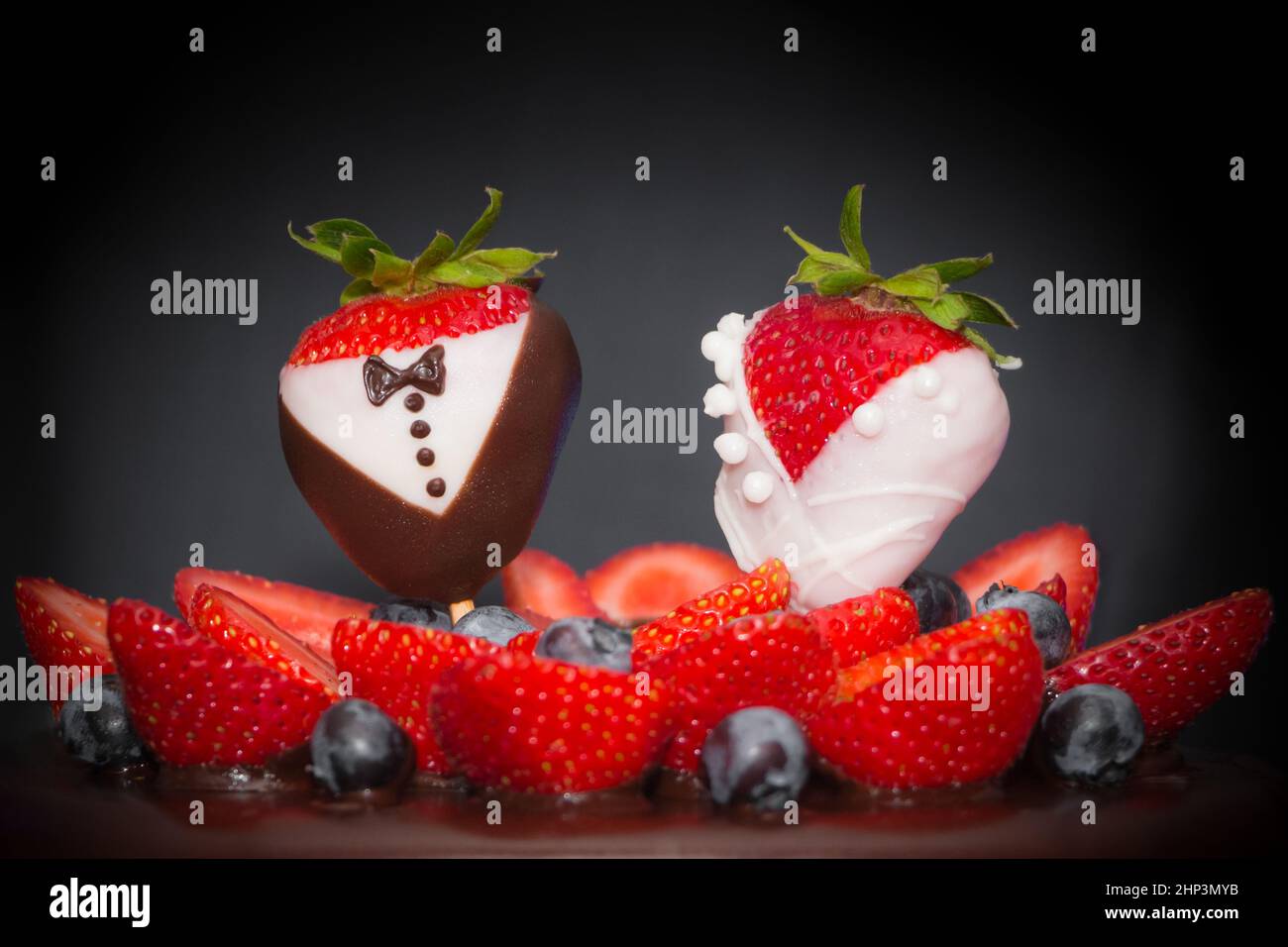 Confectionery luxury art trend marriage strawberries bridal couple ...