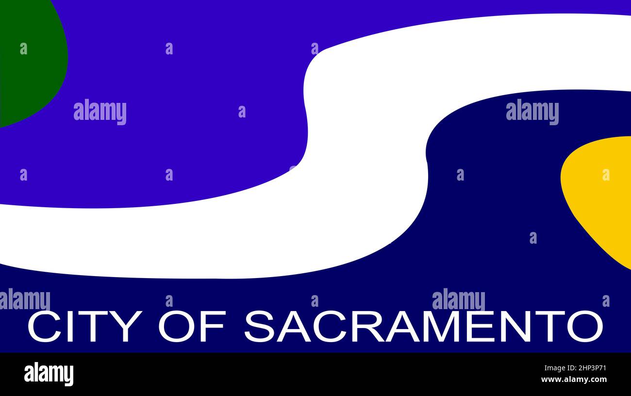 The traditional flag of Sacramento City flag California Stock Photo - Alamy