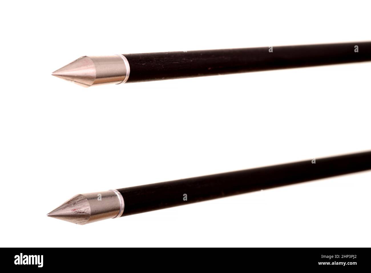 Target Arrow points isolated over a white background Stock Photo - Alamy