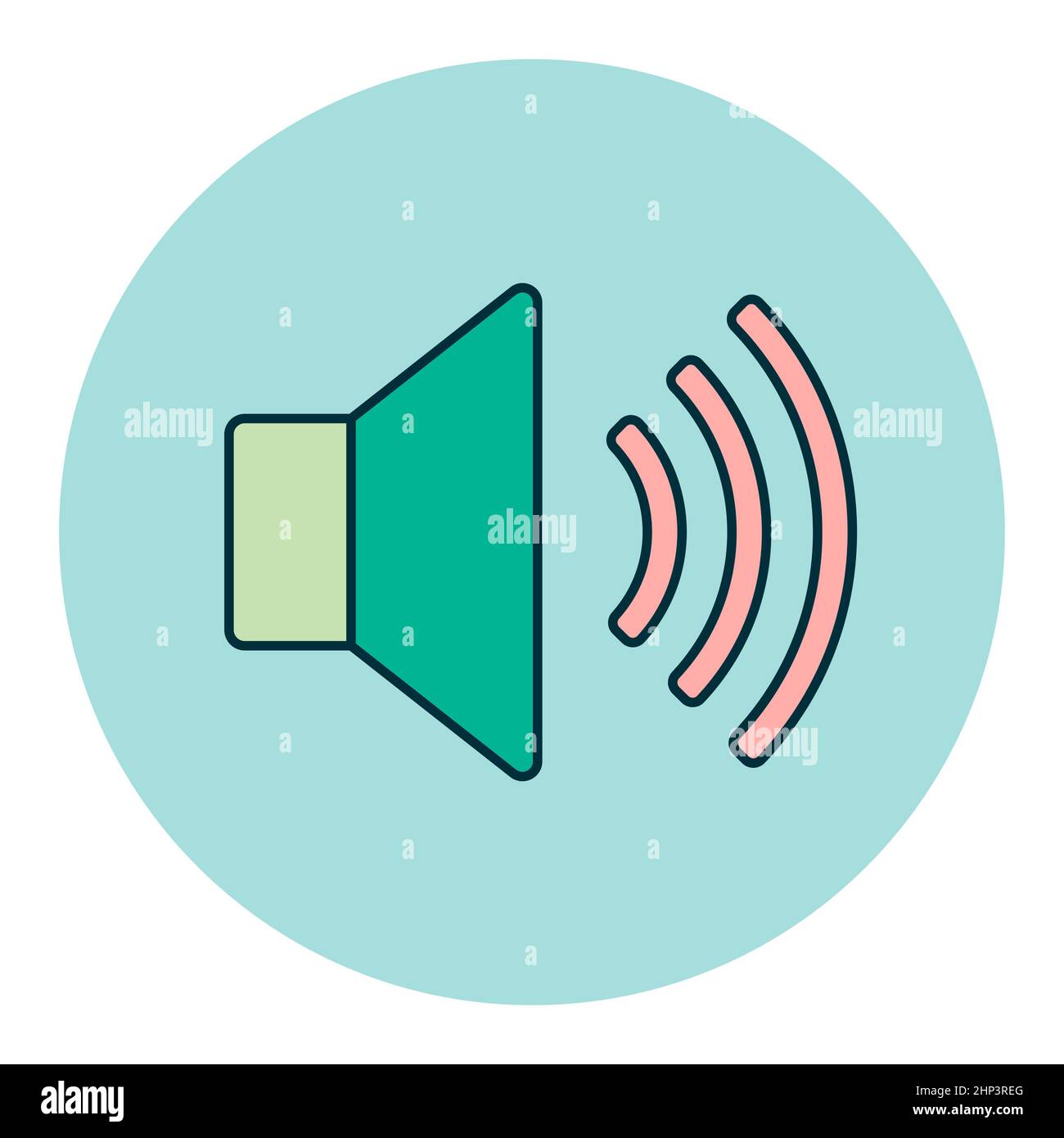 Max volume high color vector icon. Graph symbol for music and sound web ...