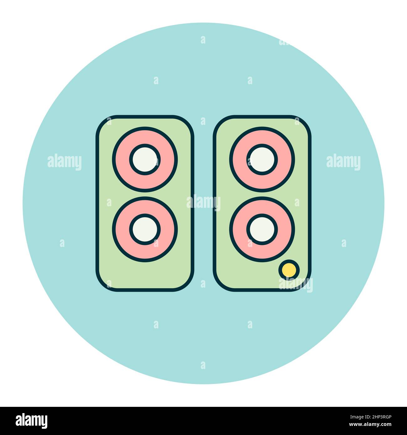 Two acoustic speaker color hi-res stock photography and images - Alamy