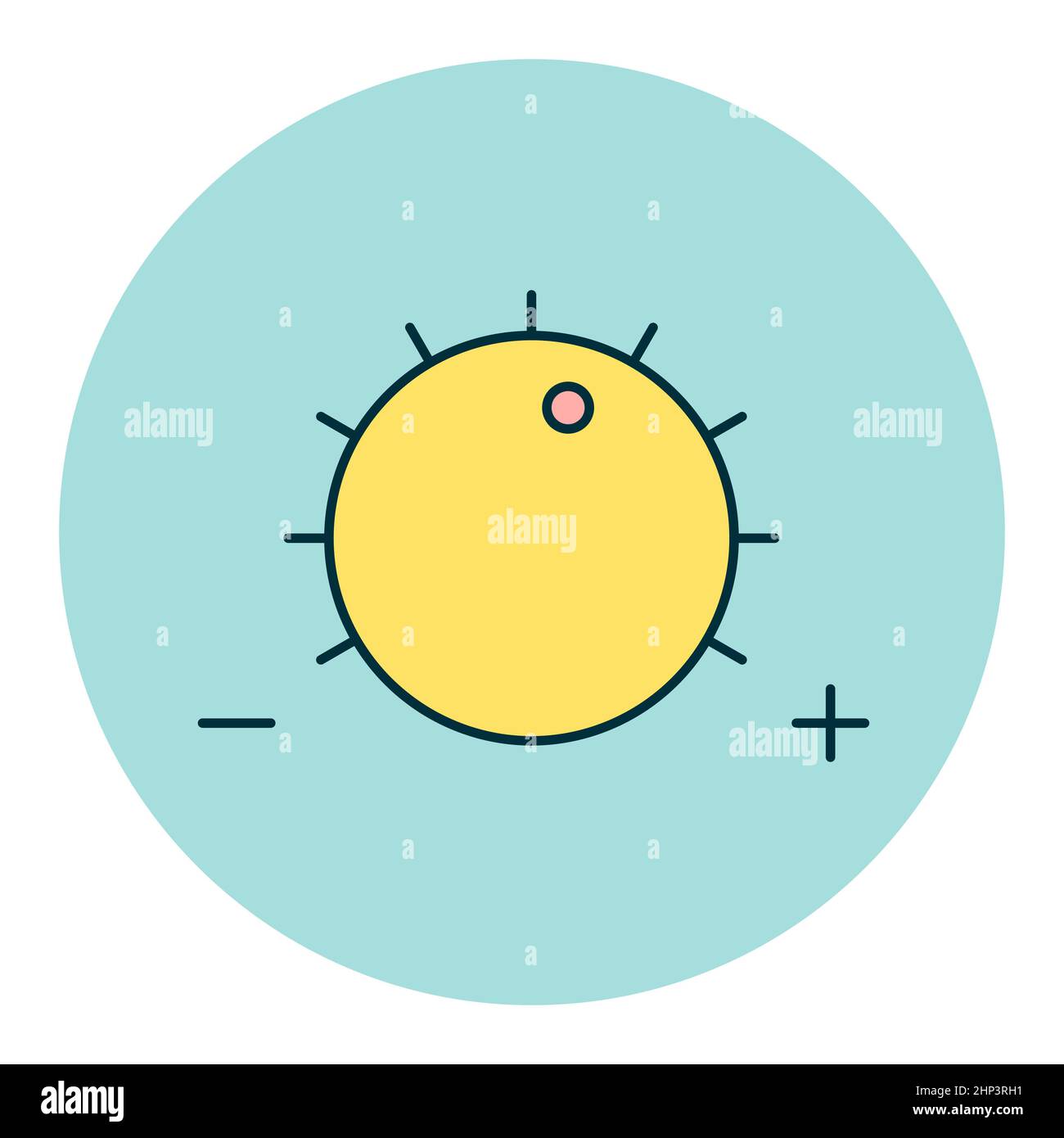 Volume knob color vector icon. Music sign. Graph symbol for music and ...