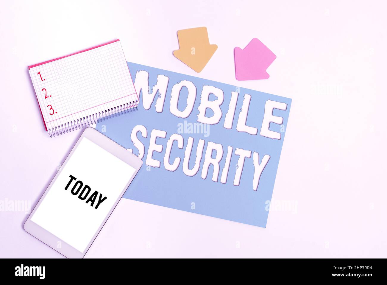 Text Sign Showing Mobile Security Concept Meaning Protection Of Mobile Phone From Threats And