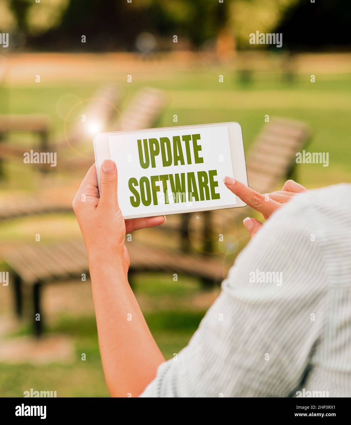 Conceptual display Update Software, Business concept replacing program with a newer version of ...