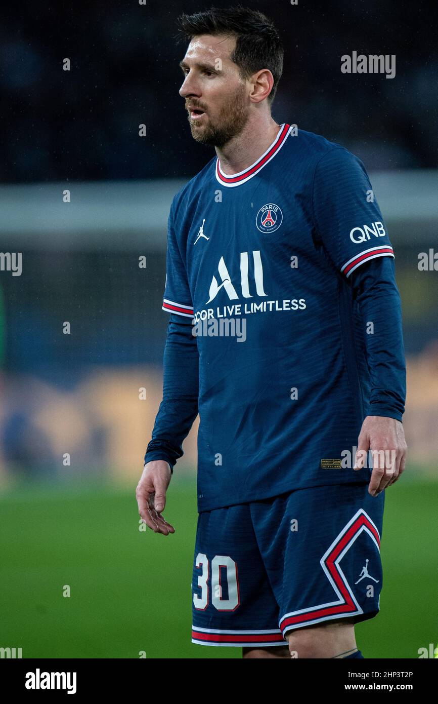 PARIS, FRANCE - FEBRUARY 15: Lionel Messi of PSG during the UEFA ...