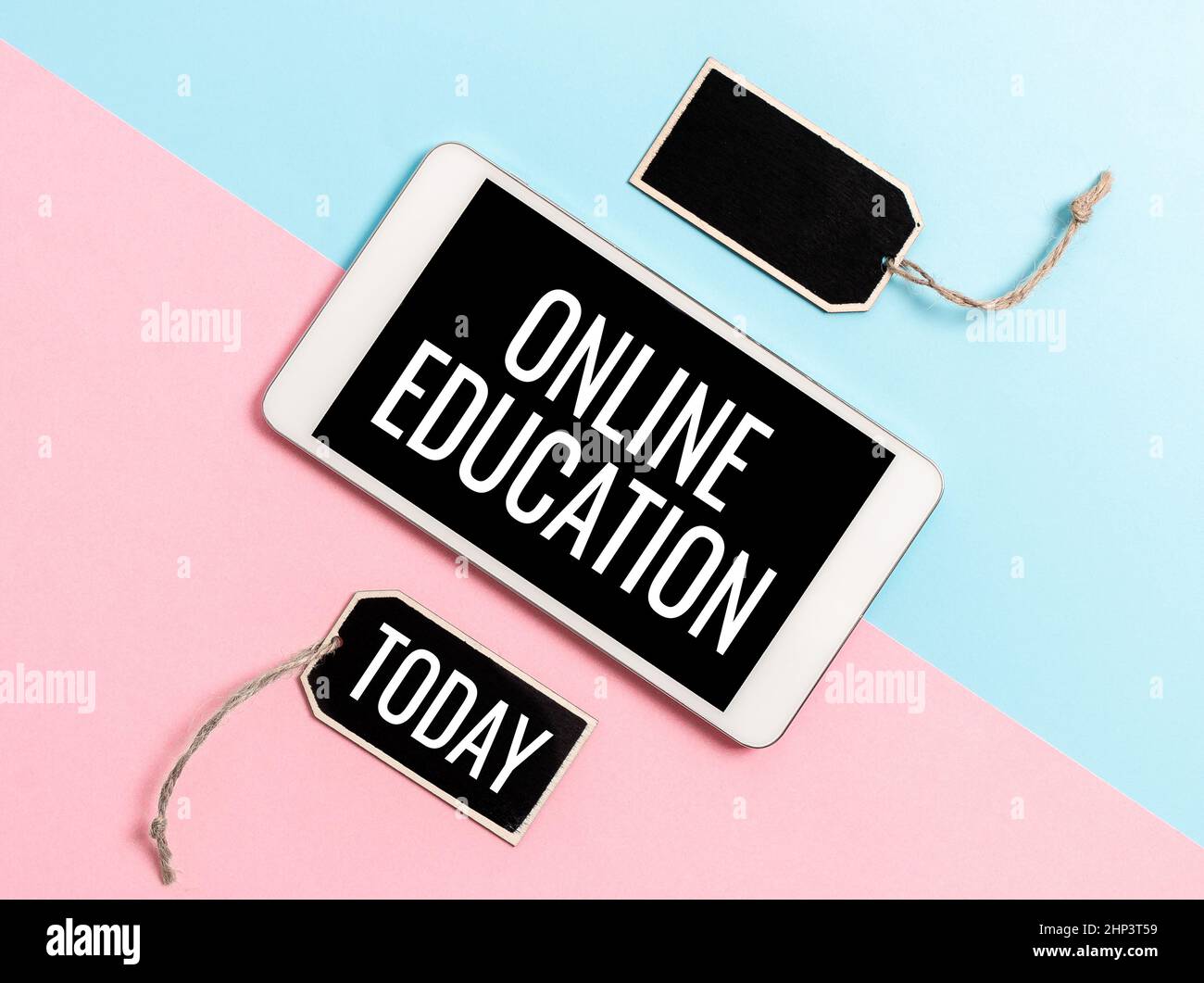 Text caption presenting Online Education, Business showcase study and ...