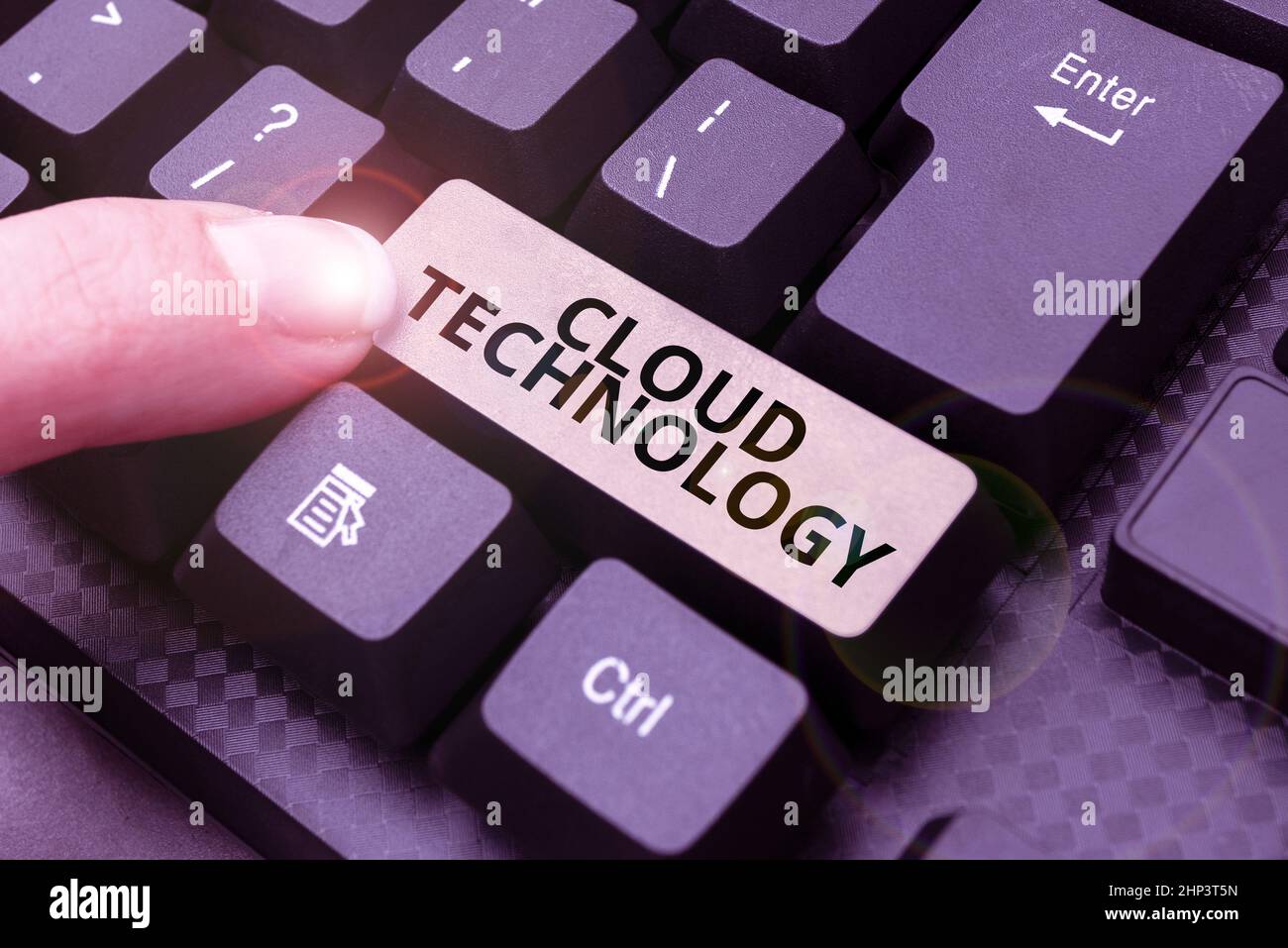Text sign showing Cloud Technology, Concept meaning storing and accessing data and programs over ...