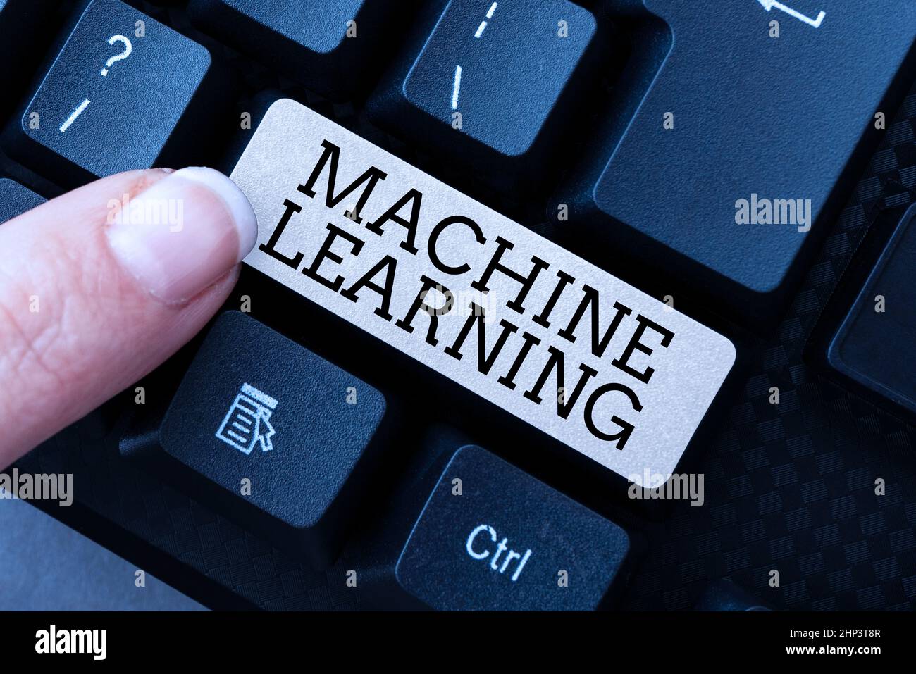 Handwriting text Machine Learning, Concept meaning give computers the ...