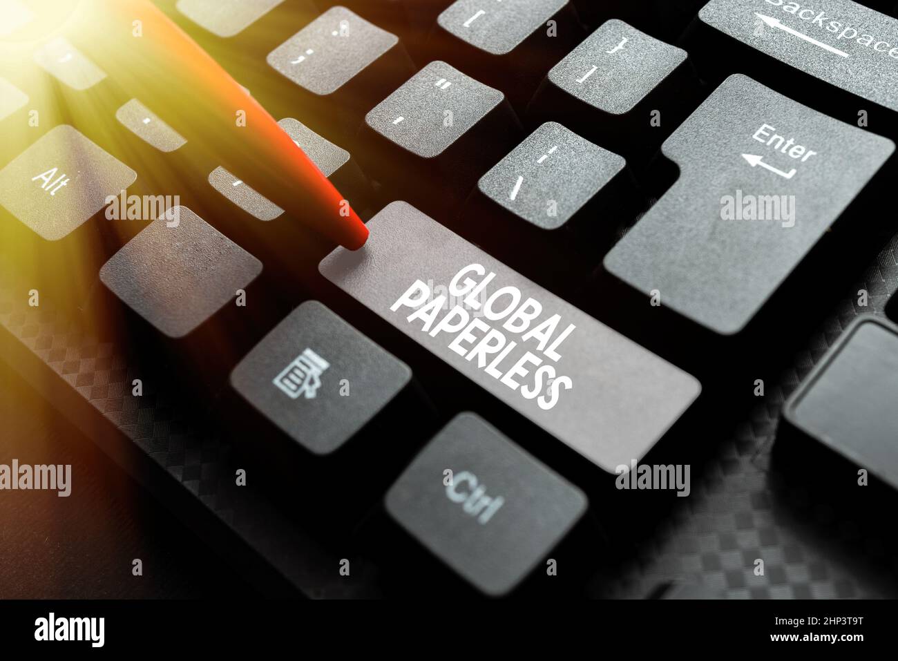 Handwriting Text Global Paperless Word Written On Going For Technology Methods Like Email