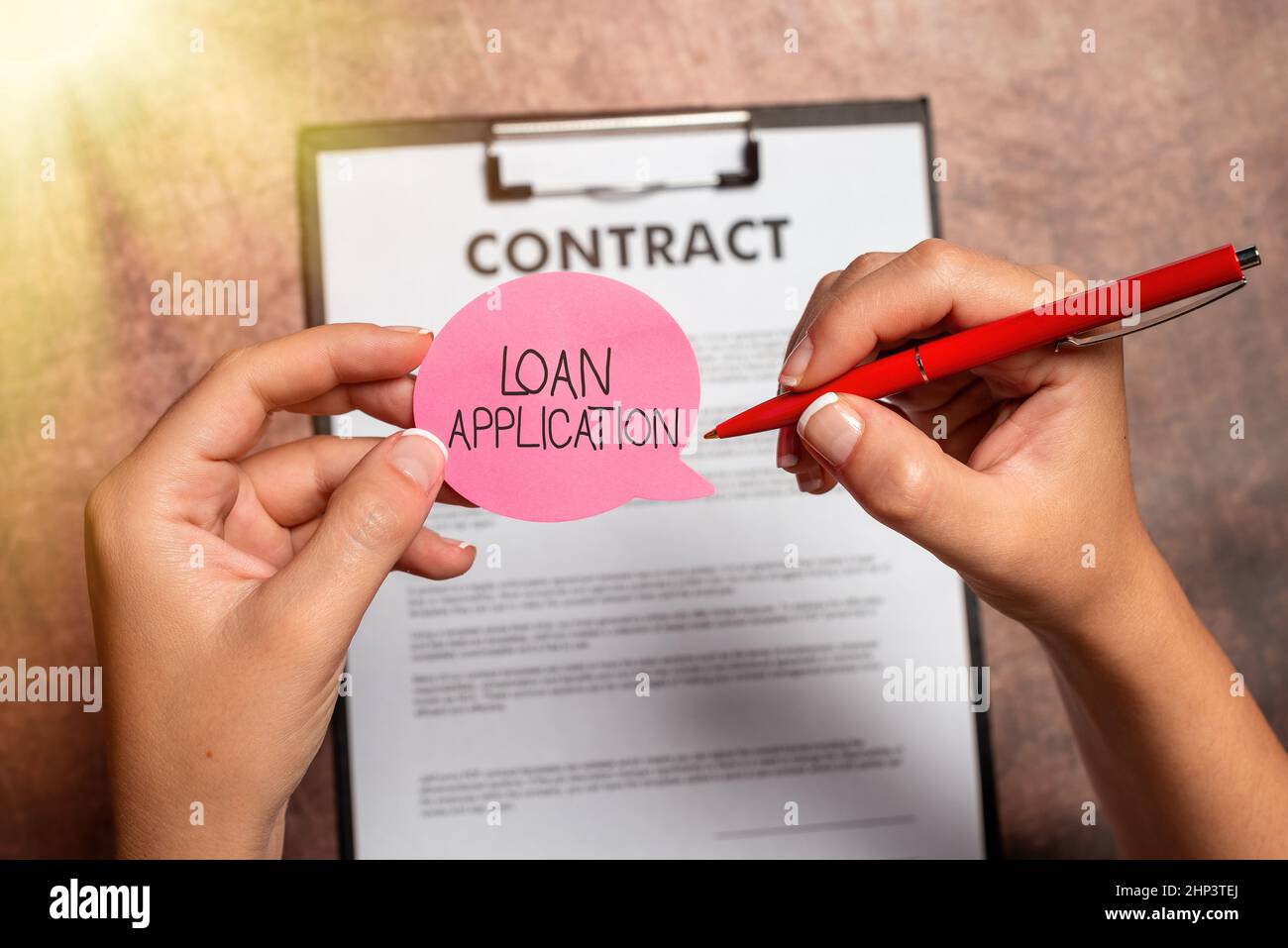 Text sign showing Loan Application, Conceptual photo Document that ...