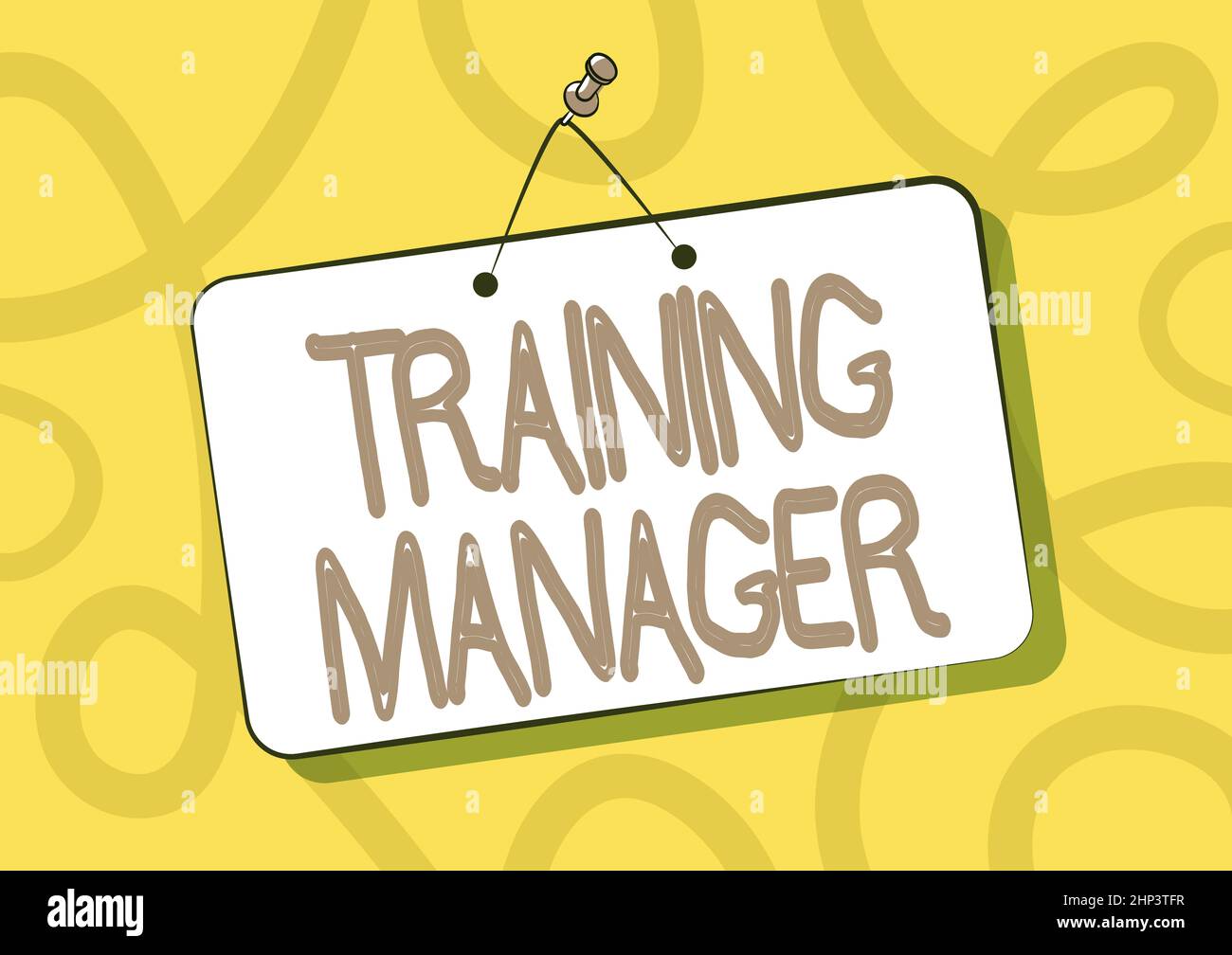 Handwriting text Training Manager, Word Written on giving needed skills ...