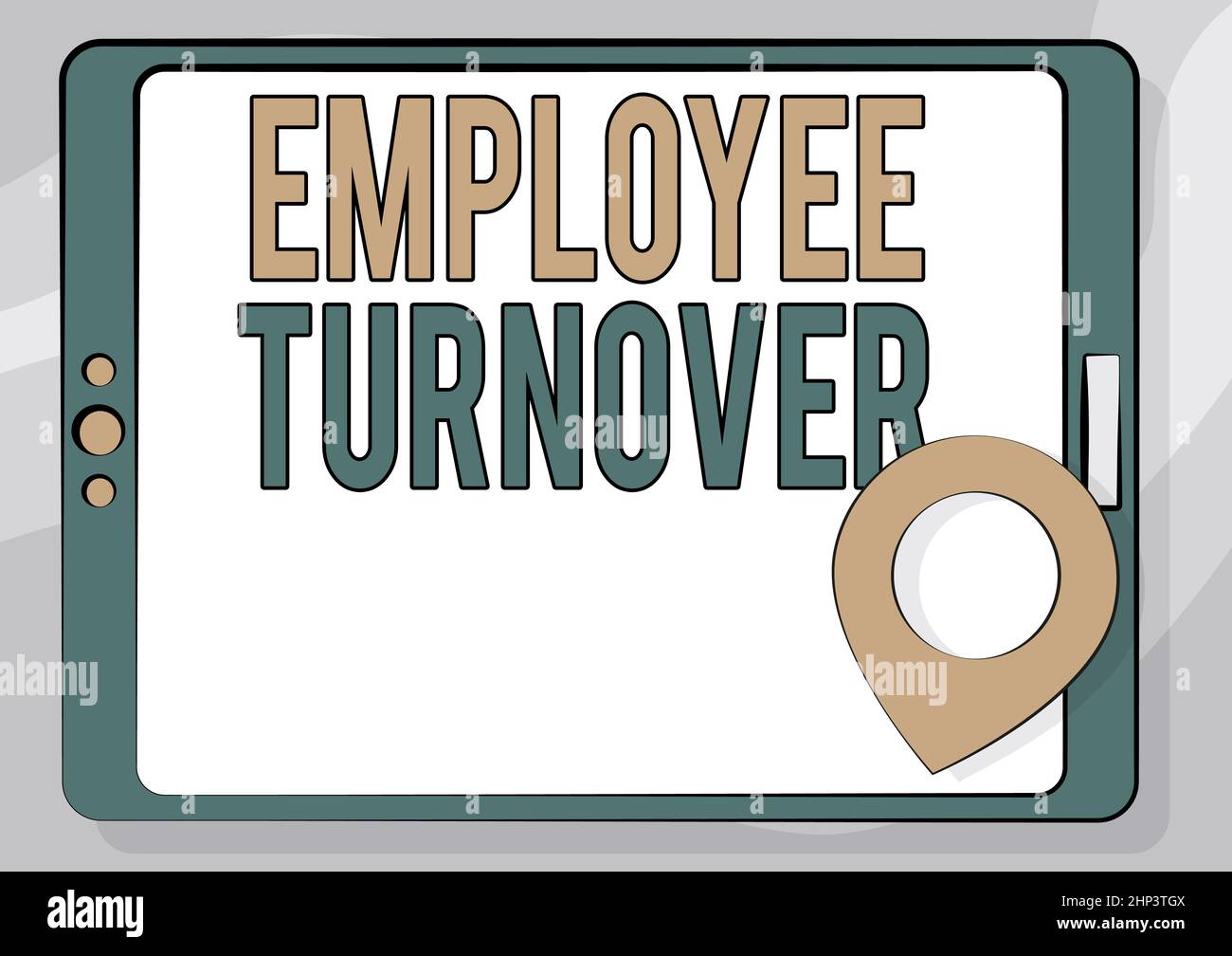 Text caption presenting Employee Turnover, Word for Number or ...