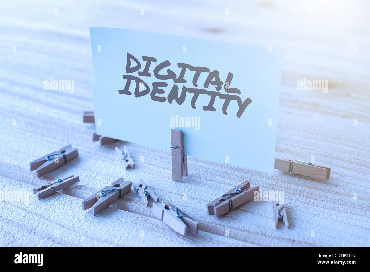 Text caption presenting Digital Identity, Word for information on ...