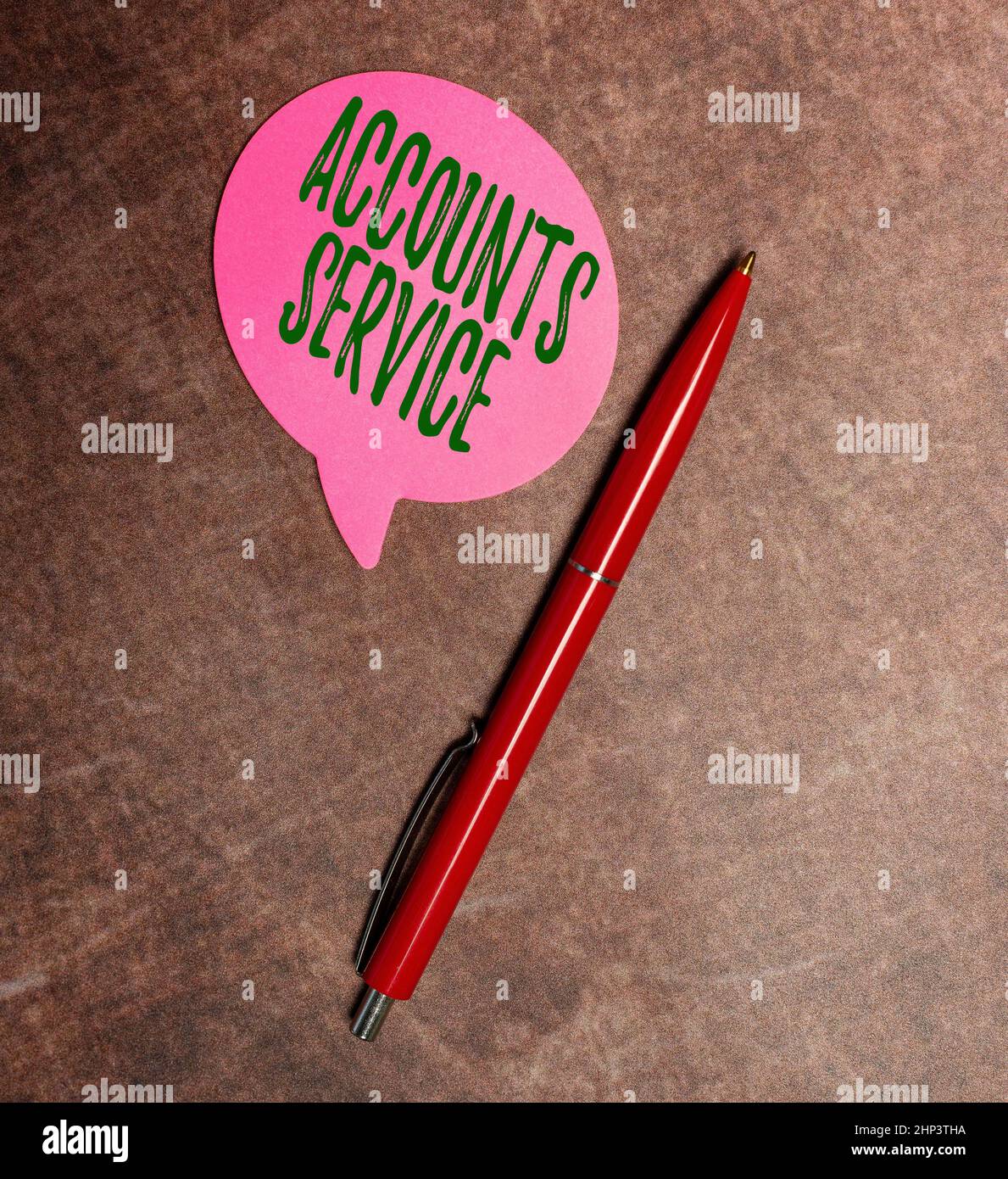 Sign displaying Accounts Service, Business concept accessing list of ...