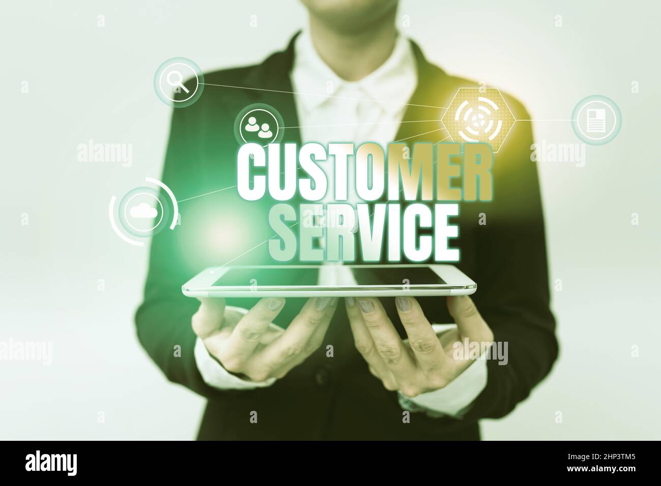 Text showing inspiration Customer Service, Concept meaning process of ...