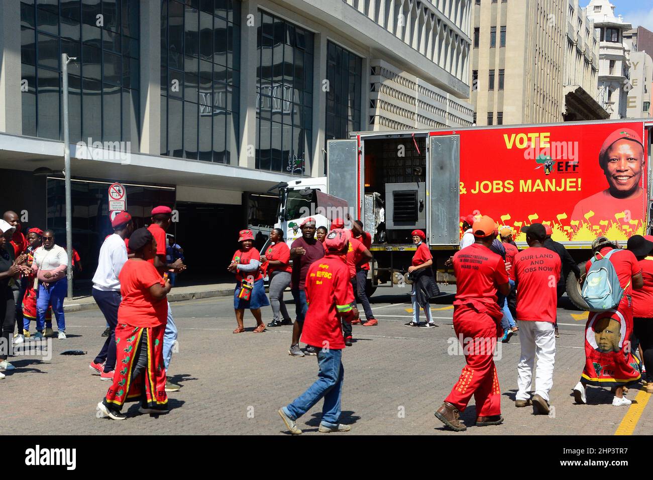17th Feb 2022 Johannesburg South Africa Economic Freedom Fighters Eff