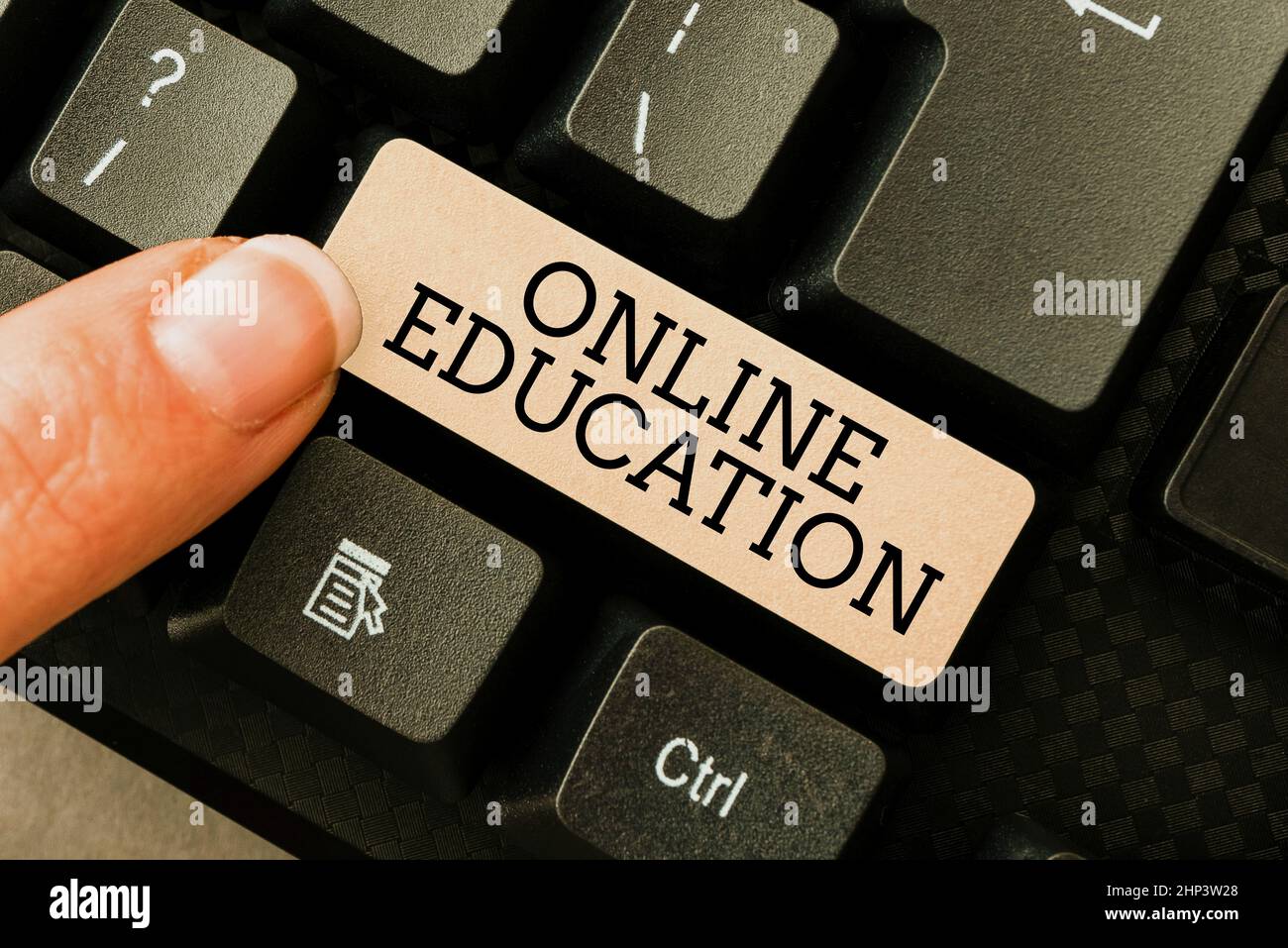 Text caption presenting Online Education, Internet Concept study and ...