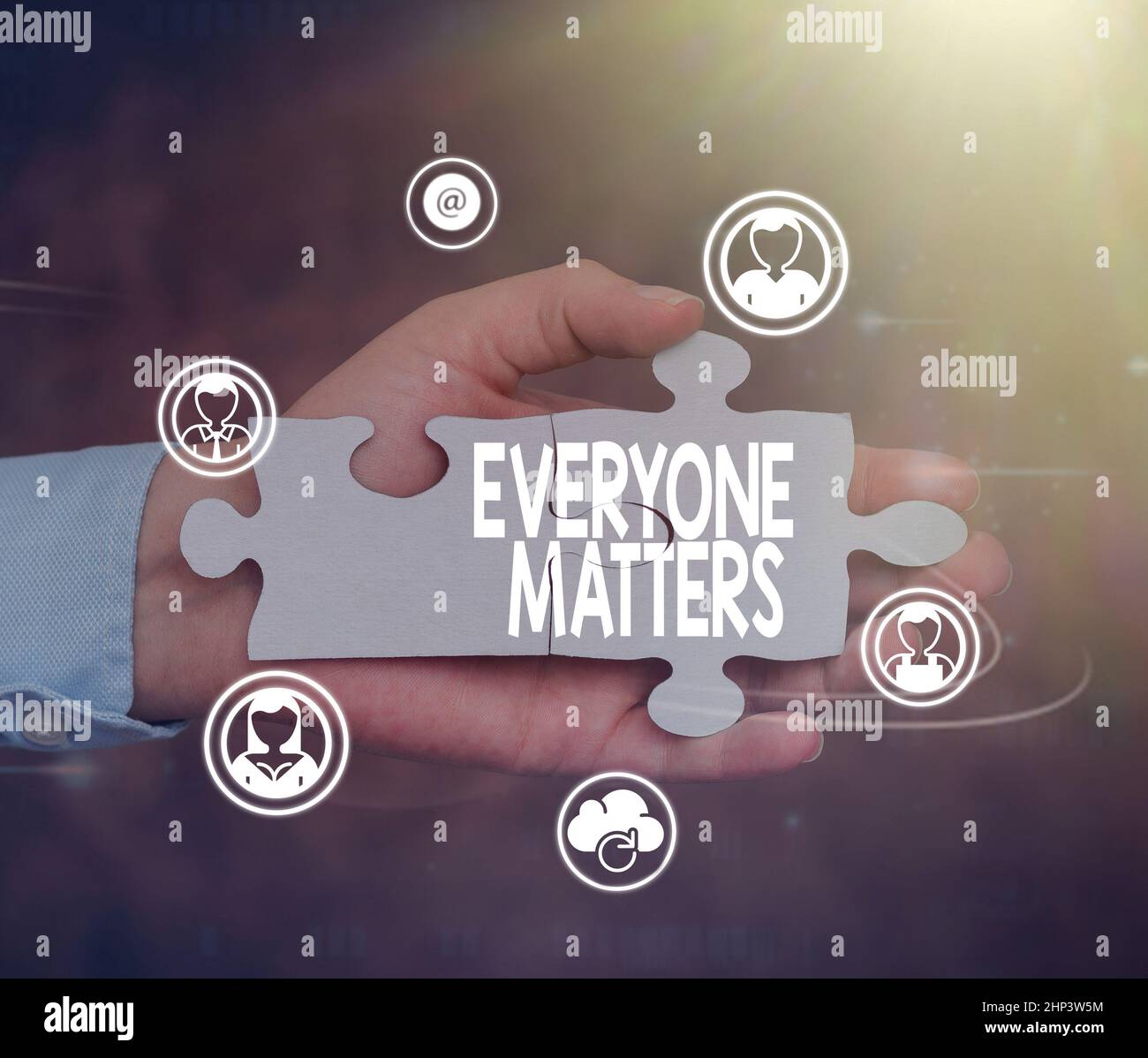 Conceptual display Everyone Matters, Conceptual photo all the showing ...