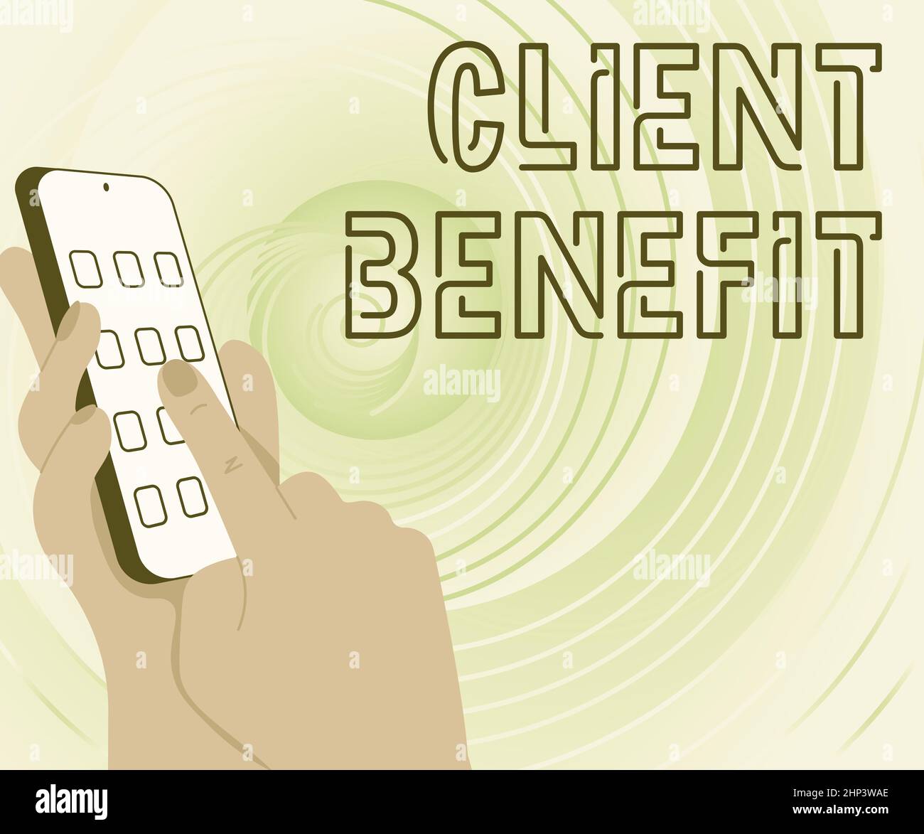 Conceptual display Client Benefit, Business showcase The real or ...