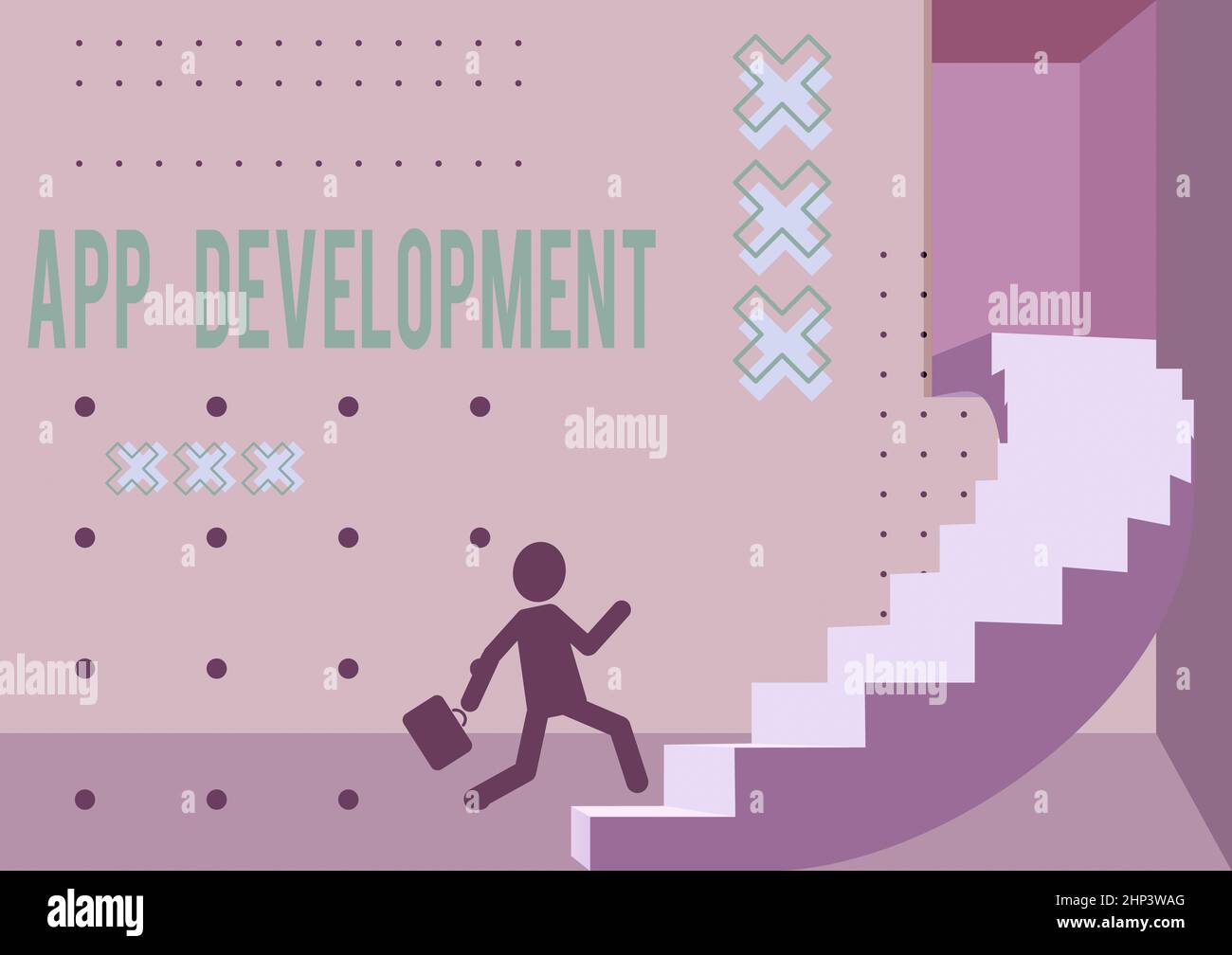 Conceptual caption App Development, Business concept producing computer ...