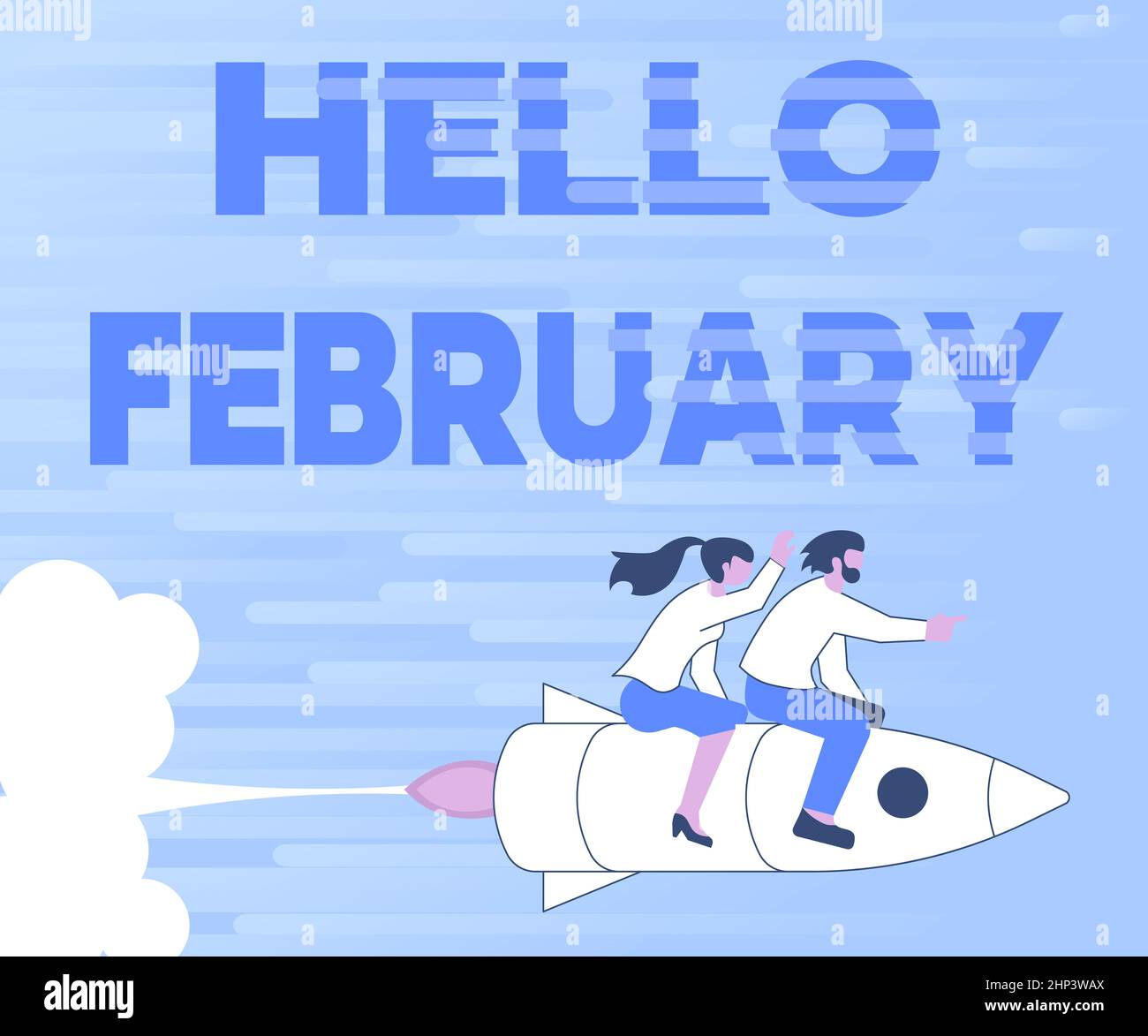 Writing displaying text Hello February, Internet Concept greeting used ...