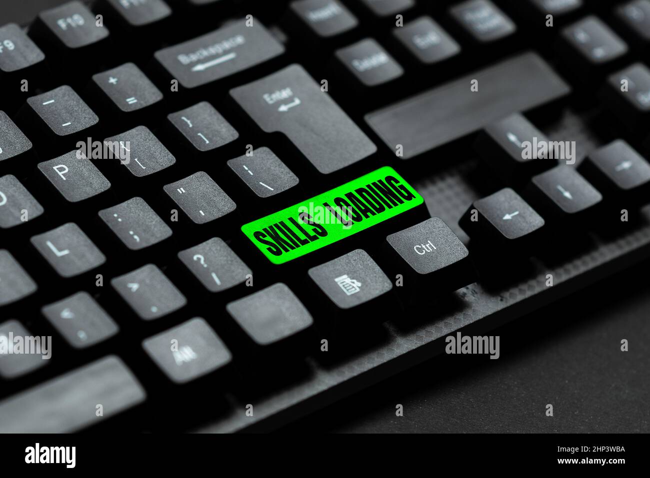 Text sign showing Skills Loading, Business showcase points out the ...