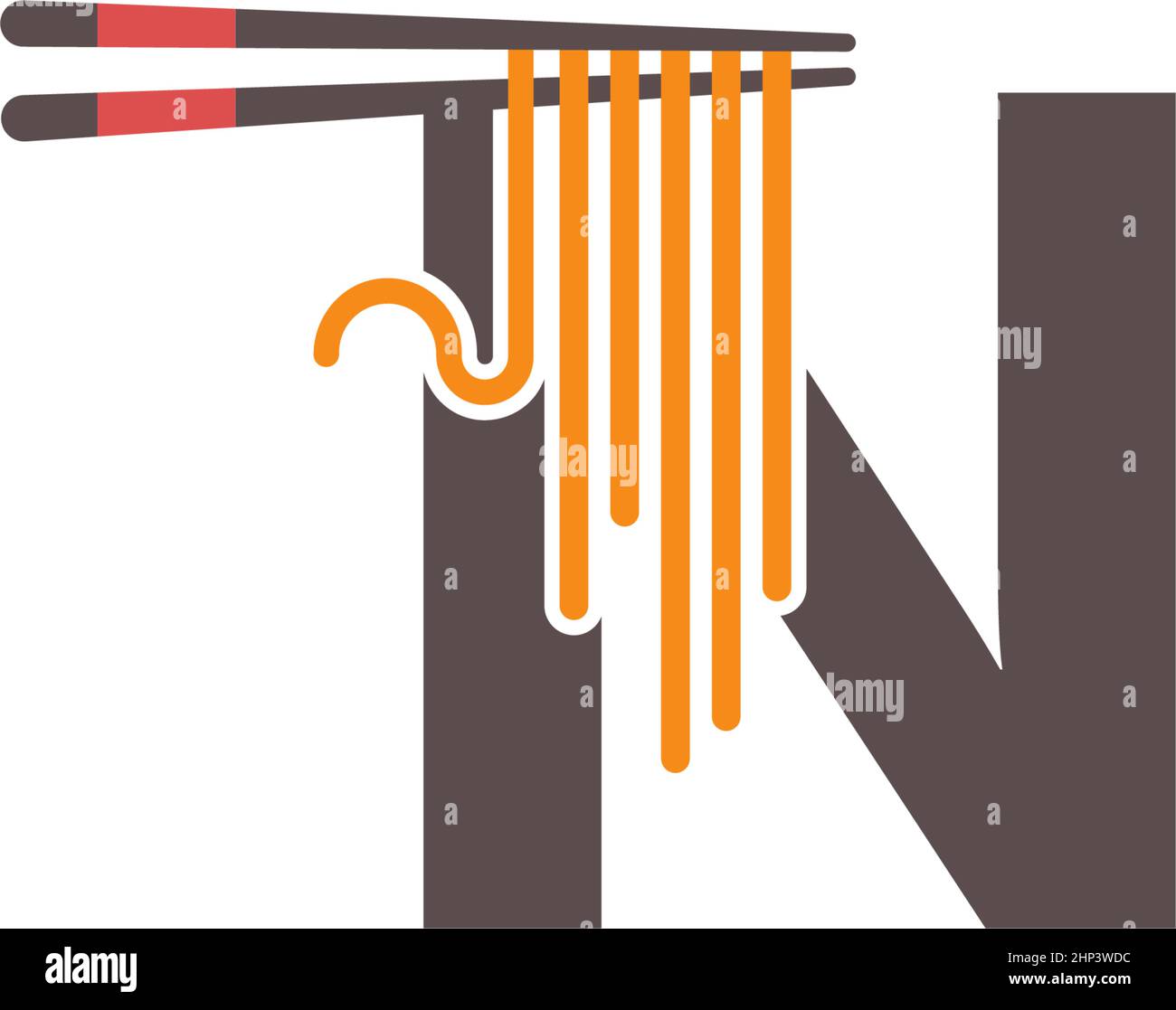 Chopsticks noodle asian restaurant Stock Vector Images - Alamy