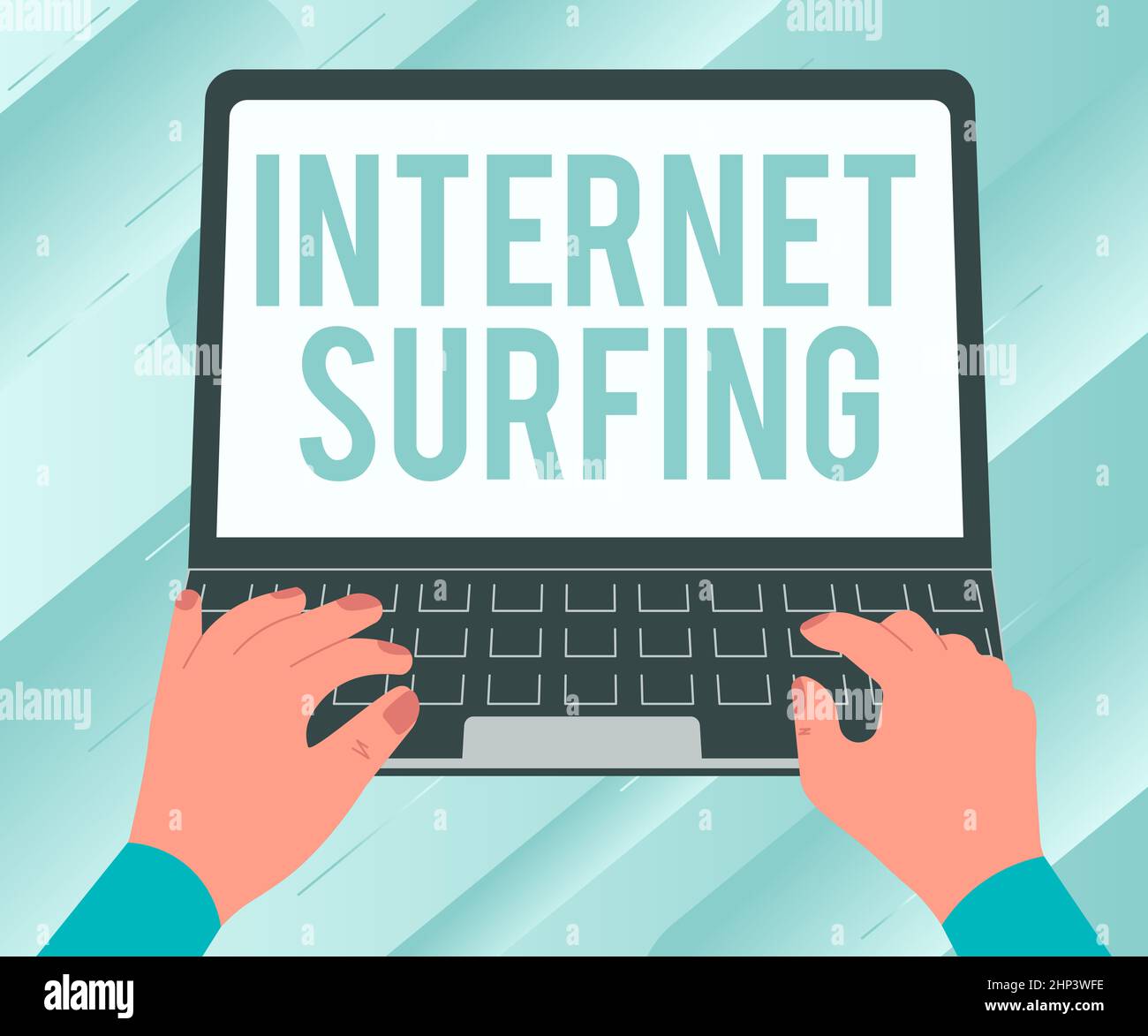 Text caption presenting Internet Surfing, Word Written on browsing ...