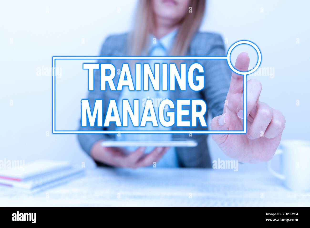 Text sign showing Training Manager, Business concept giving needed ...