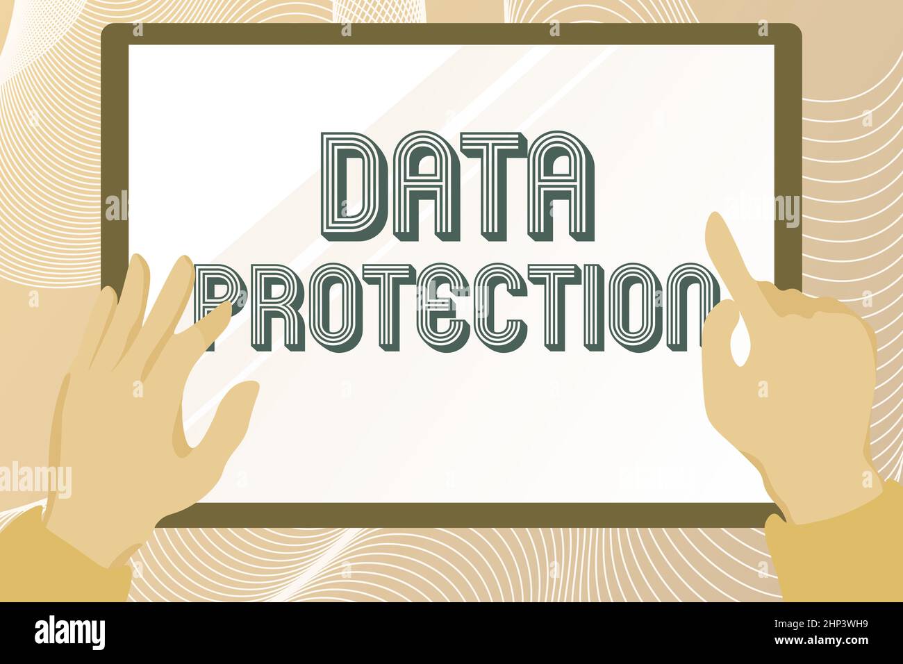Handwriting text Data Protection, Word for Protect IP addresses and ...