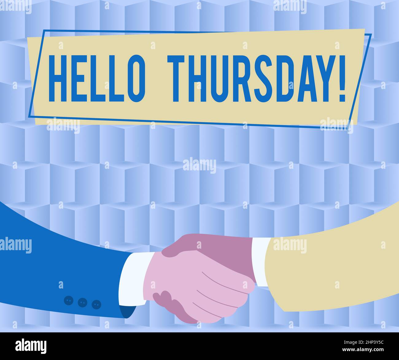 Handwriting text Hello Thursday, Business concept a positive message as ...