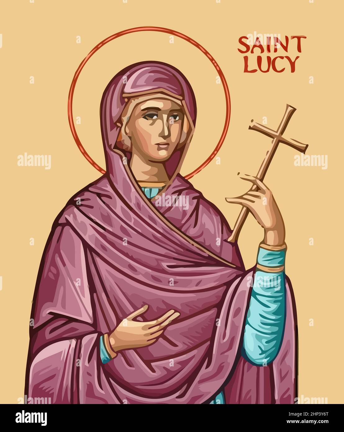 saint lucy faith religion illustration Stock Photo - Alamy