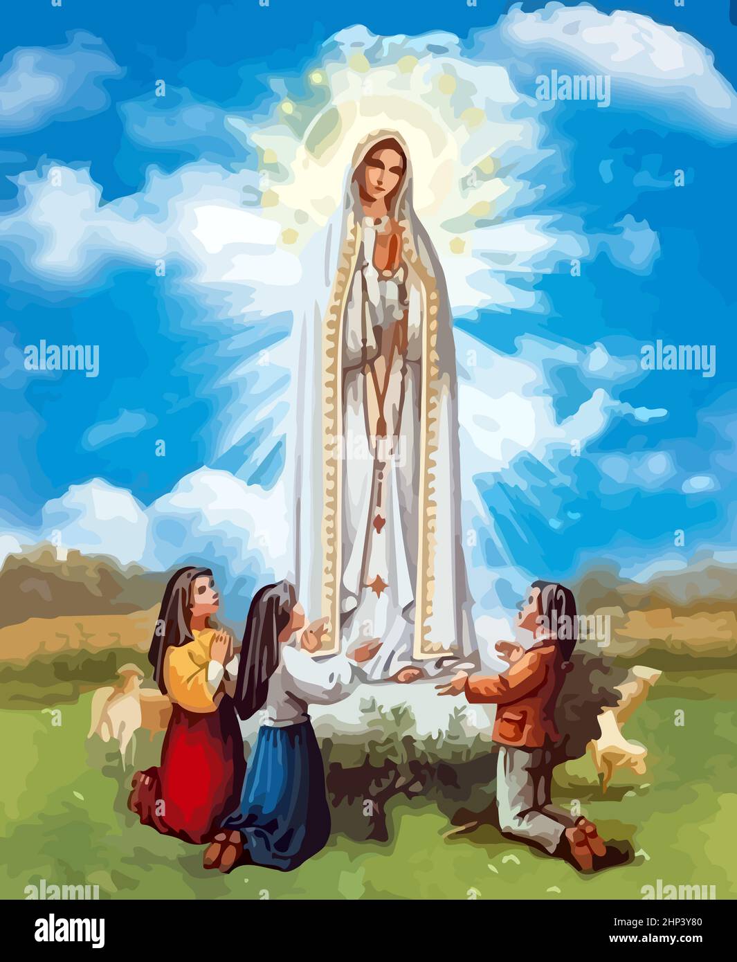 Our lady of fatima statue crown hi-res stock photography and images - Alamy
