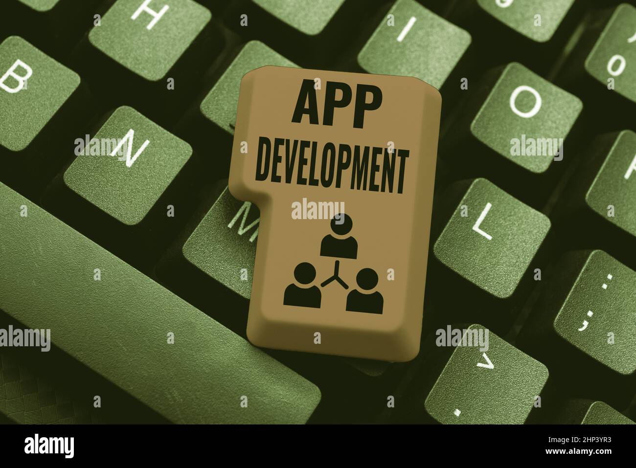 Conceptual display App Development, Business idea producing computer ...