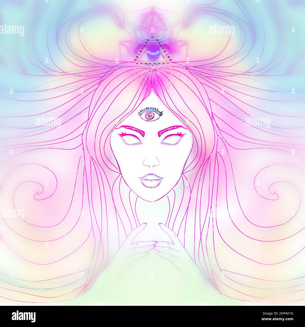 Third eye perception hi-res stock photography and images - Alamy