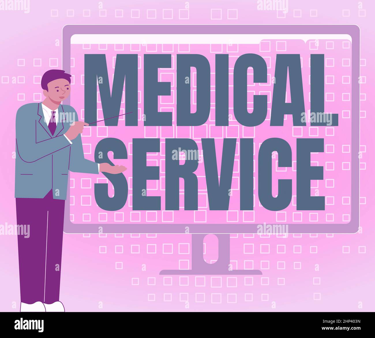 Sign displaying Medical Service, Concept meaning treat illnesses and ...