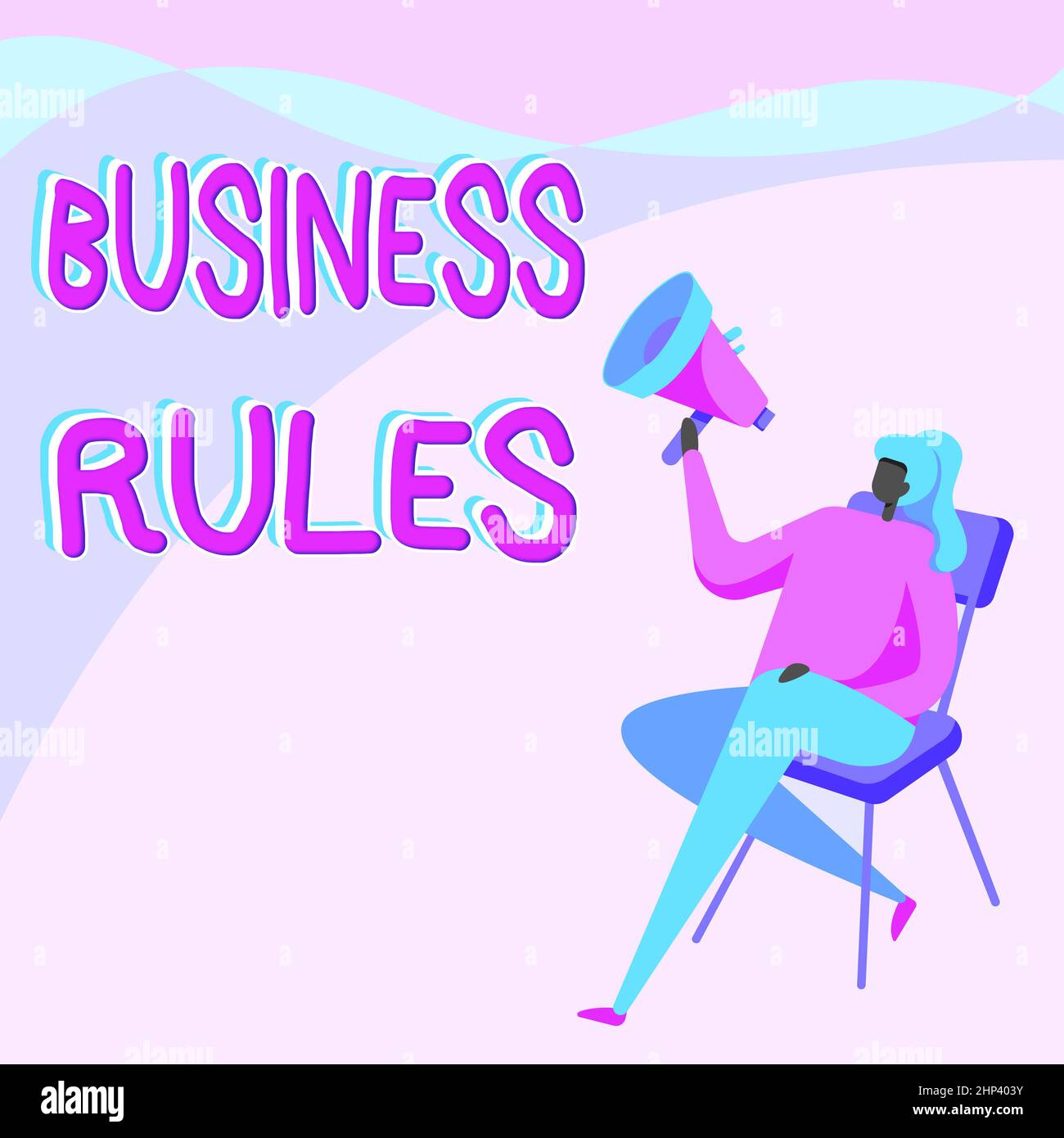 Sign displaying Business Rules, Conceptual photo the principles which ...