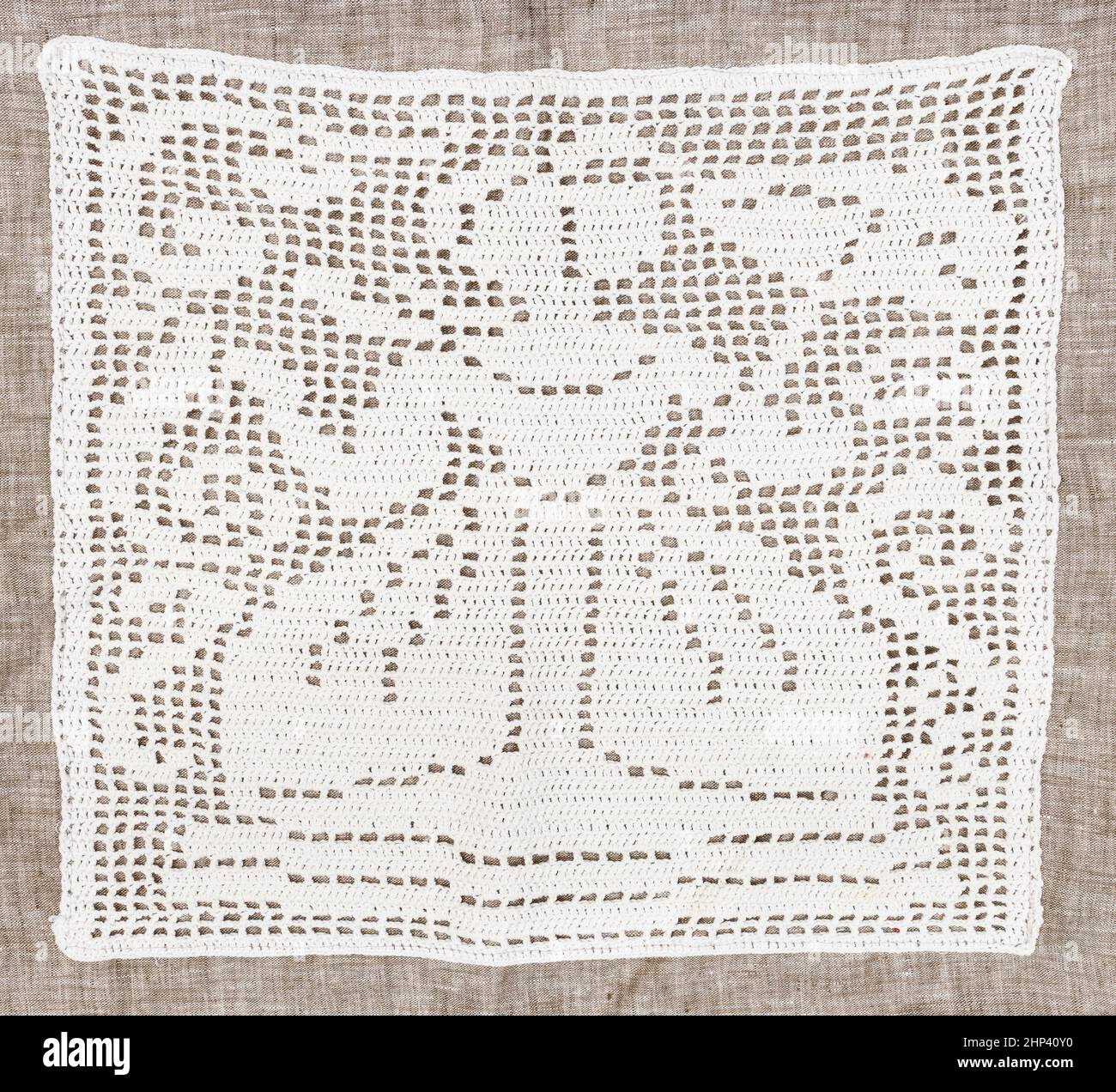 handcrafted vintage embroidery of lady with umbrella handmade by mesh ...