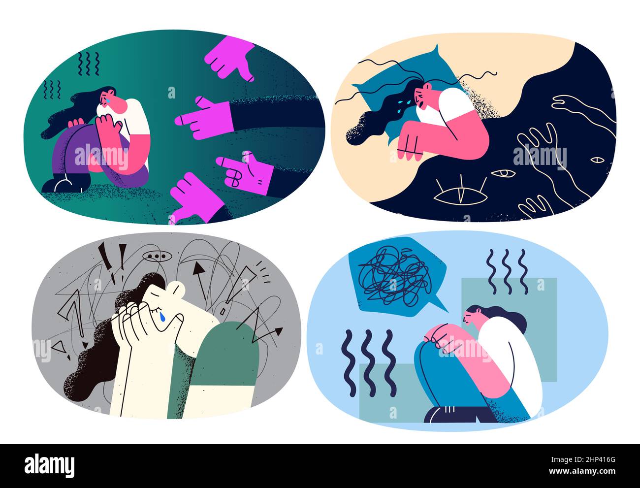 Crying woman feel broken after miscarriage or abortion. Unhappy female ...