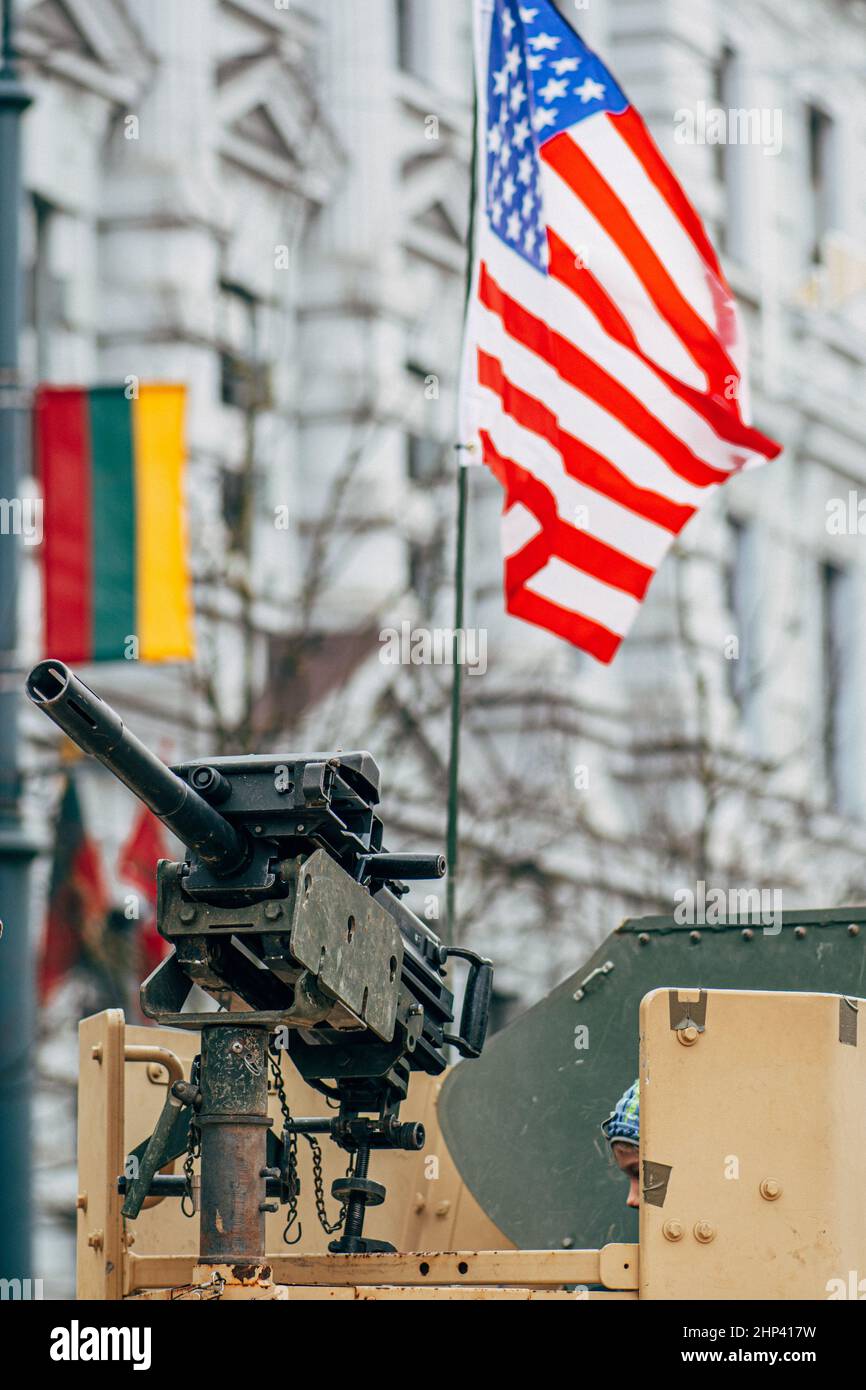 American flag machine gun hi-res stock photography and images - Alamy