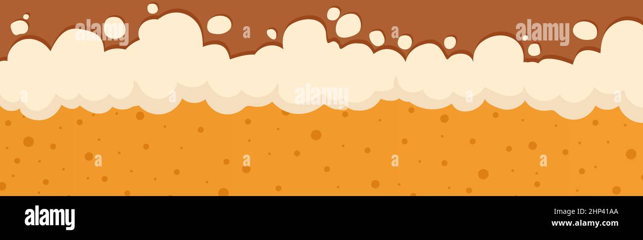 Panoramic realistic beer background, web template - Vector illustration ...