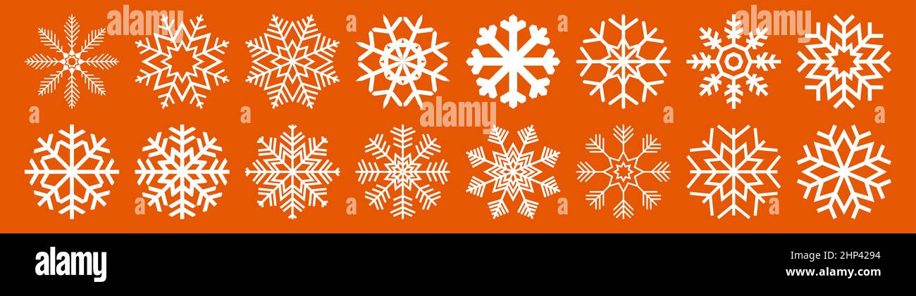 collection of different christmas snow flakes Stock Vector Image & Art ...
