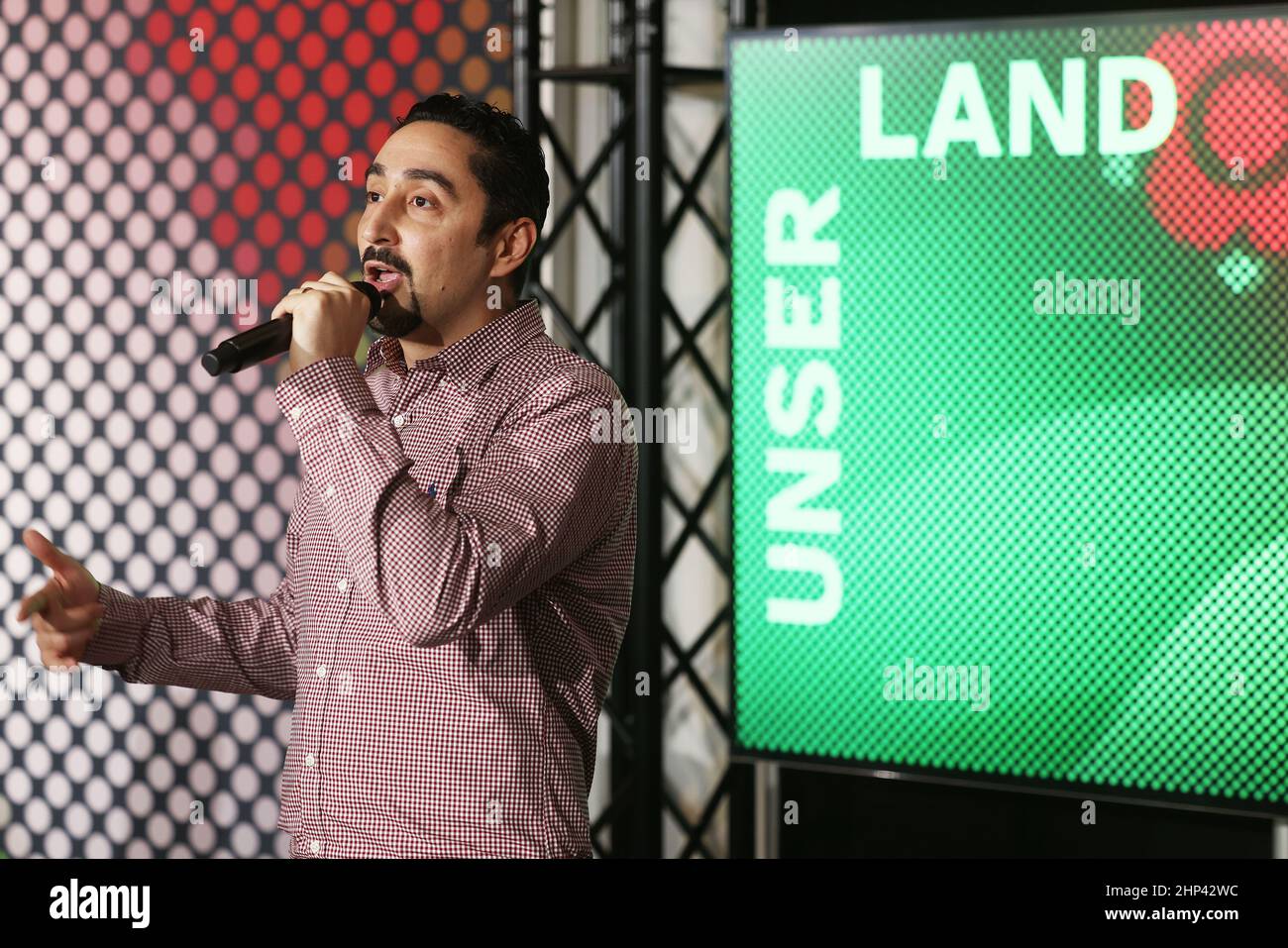Duesseldorf, Germany. 18th Feb, 2022. Rapper Eko Fresh sings at the ...